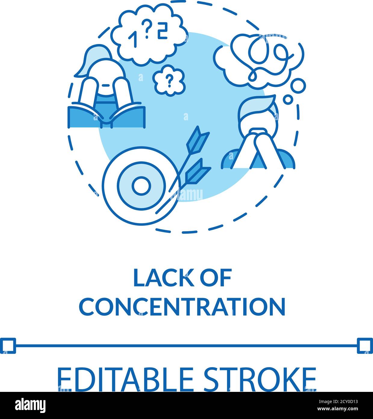 Concentration loss concept icon Stock Vector Image & Art - Alamy