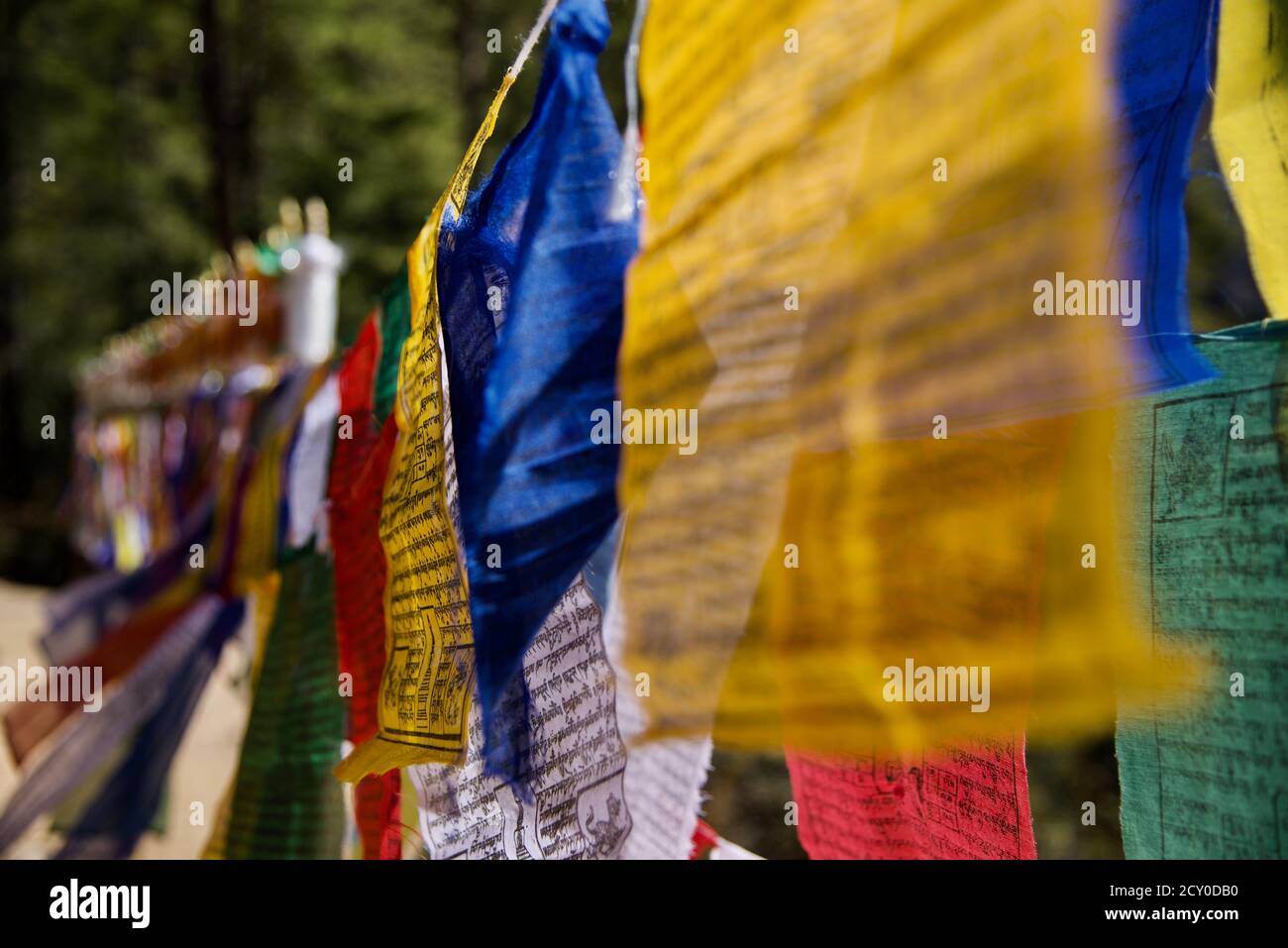 Prayer Flags while hiking to Tiger's Nest Stock Photo - Alamy