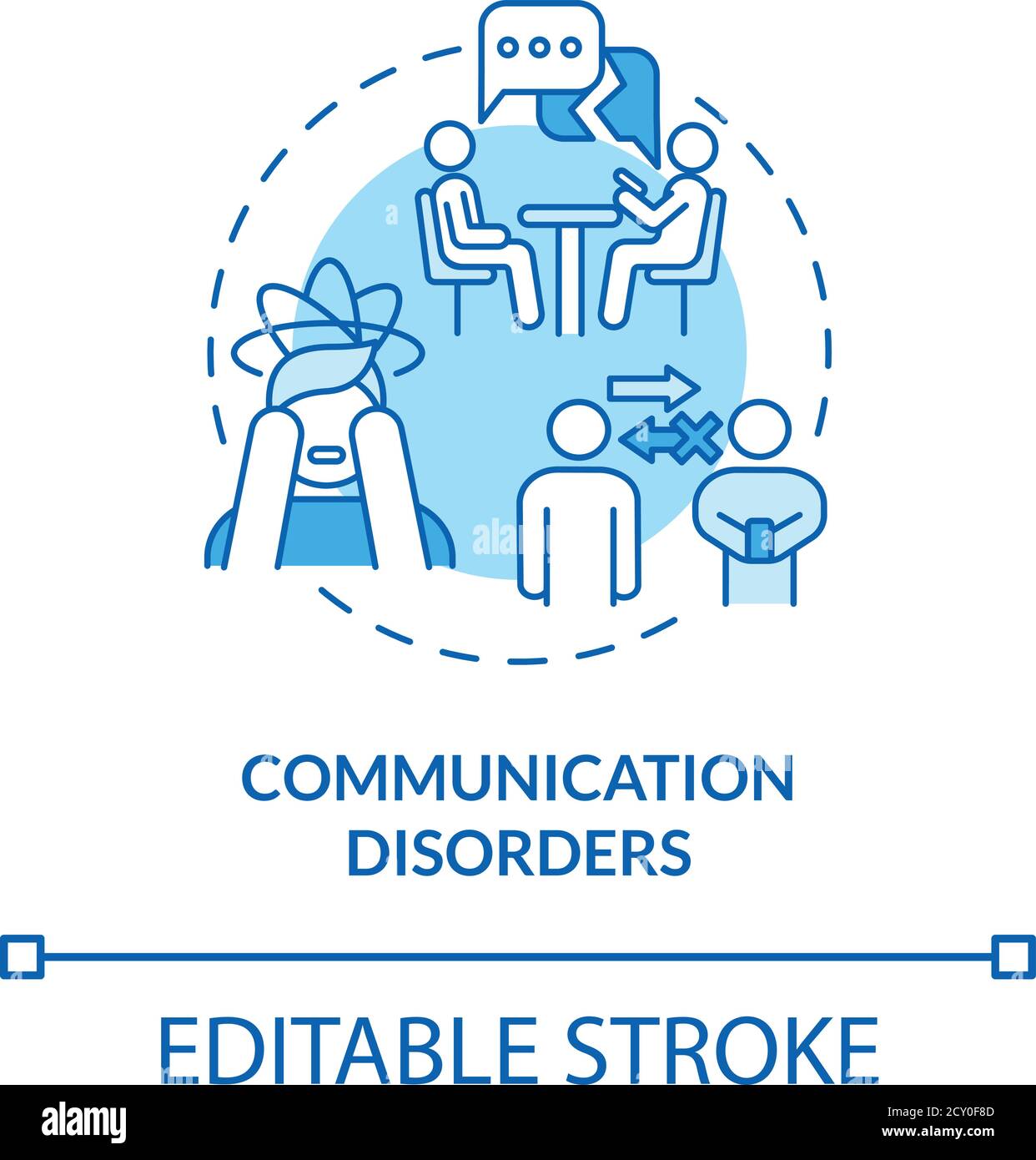 Communication disorders concept icon Stock Vector Image & Art - Alamy