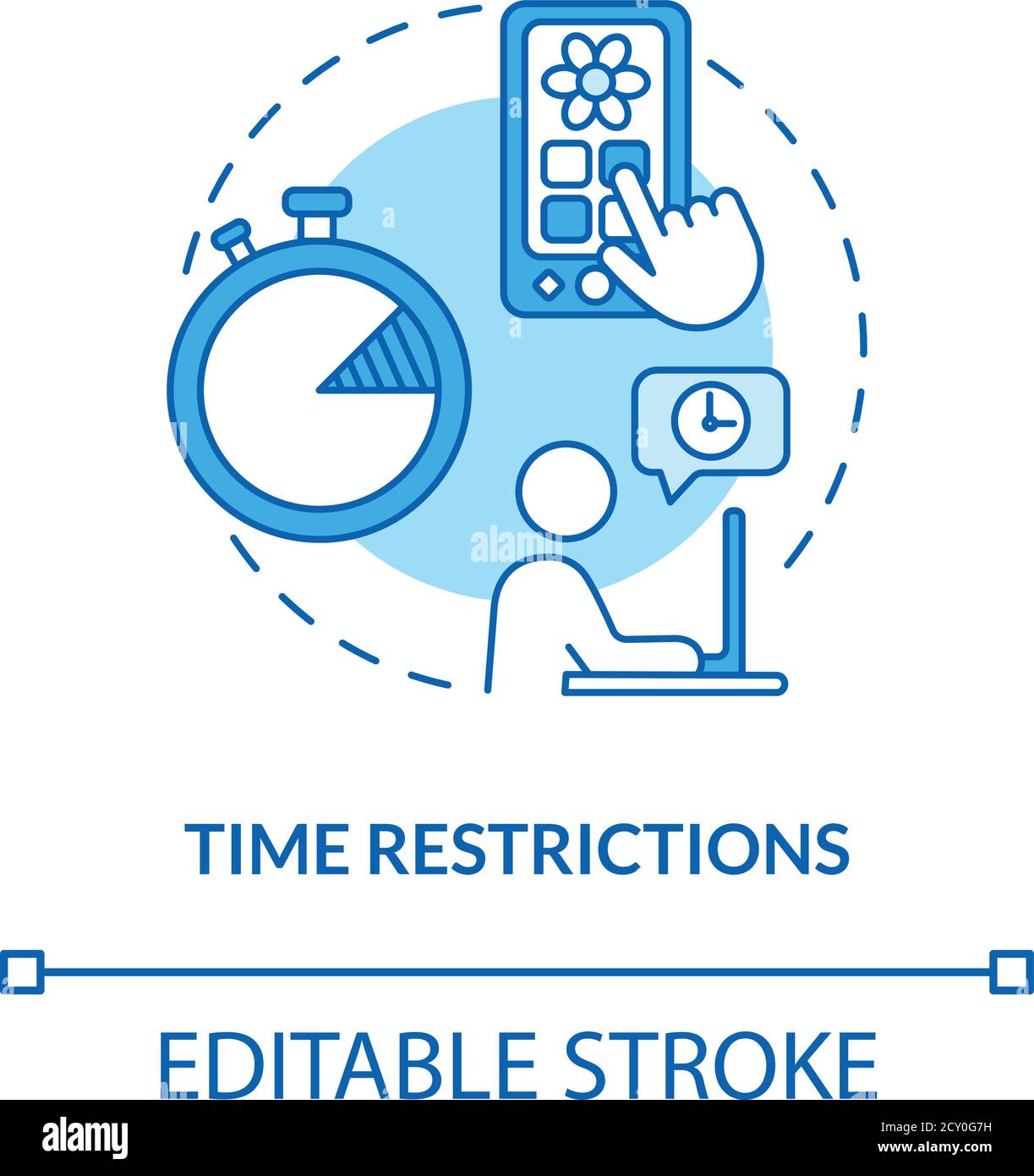 Time restrictions concept icon Stock Vector Image & Art - Alamy