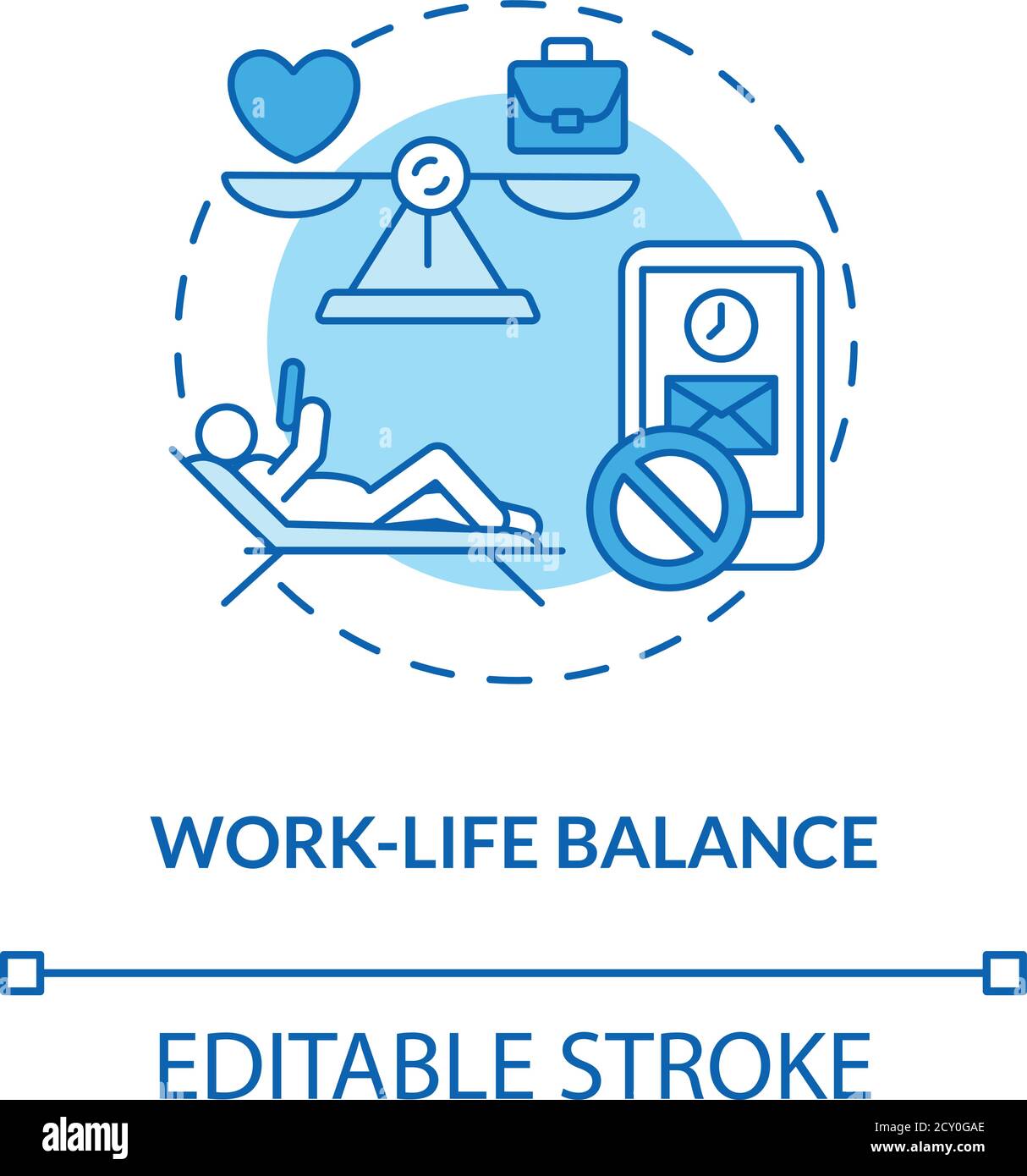 Work life balance icon Cut Out Stock Images & Pictures - Alamy
