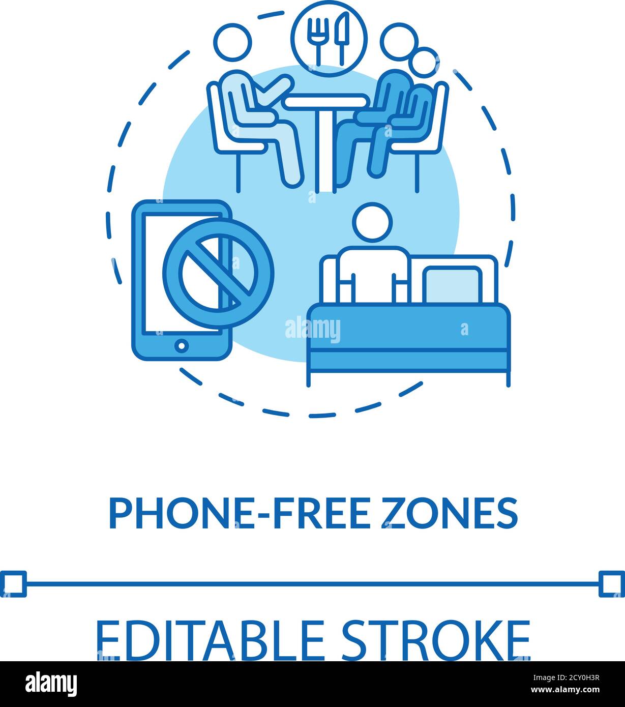 Phone-free zones concept icon Stock Vector Image & Art - Alamy