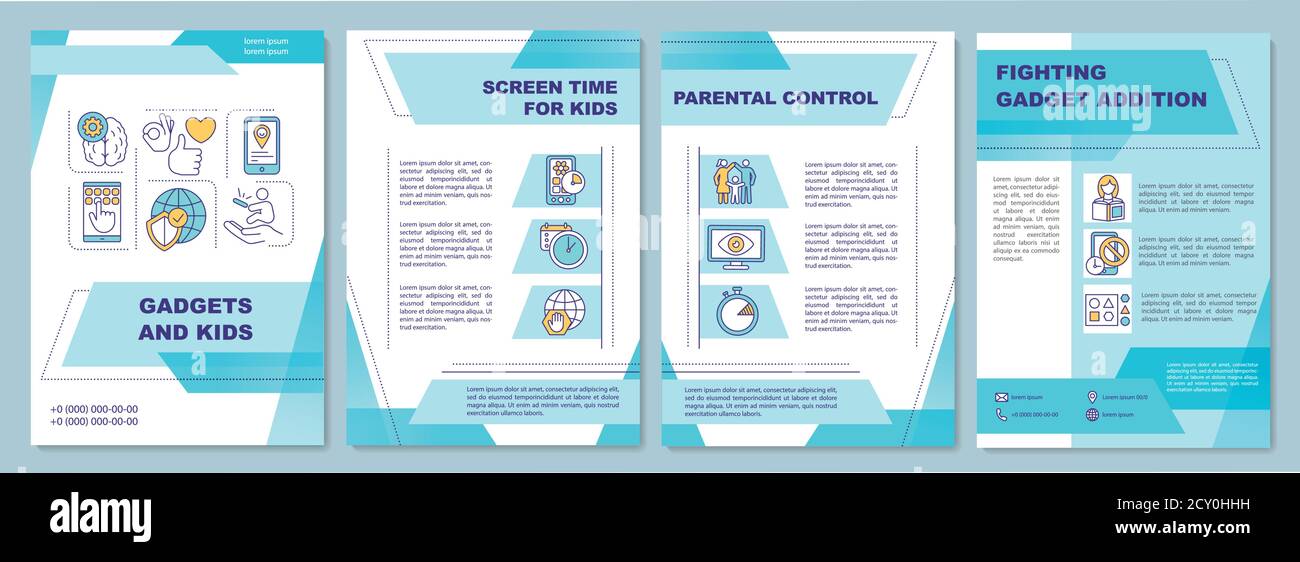 Gadget and kids brochure template Stock Vector Image & Art - Alamy