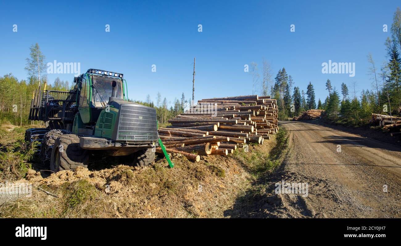 Logging forwarder hi-res stock photography and images - Alamy