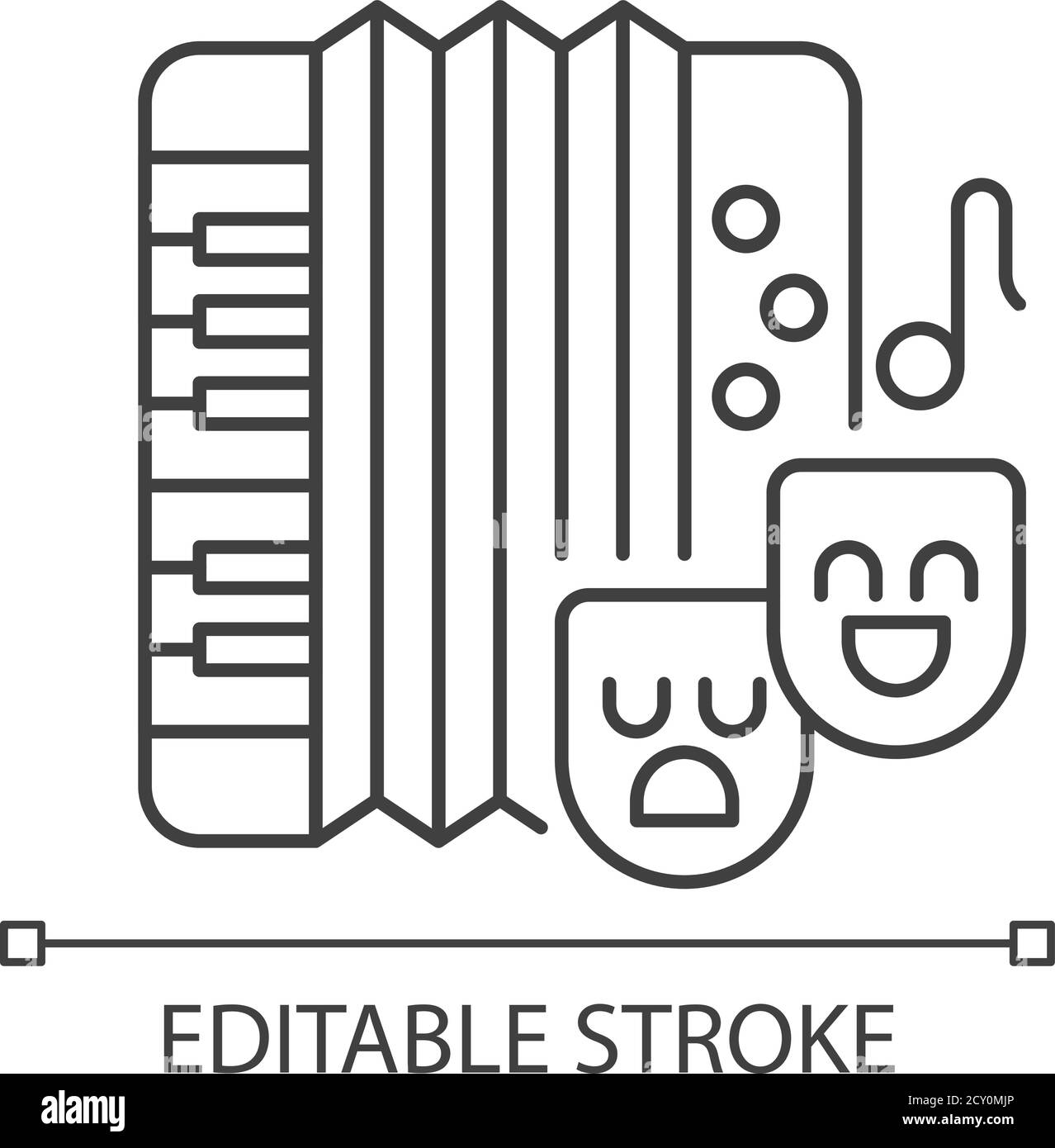 Drawing theatre mask comedy icon hi-res stock photography and images ...