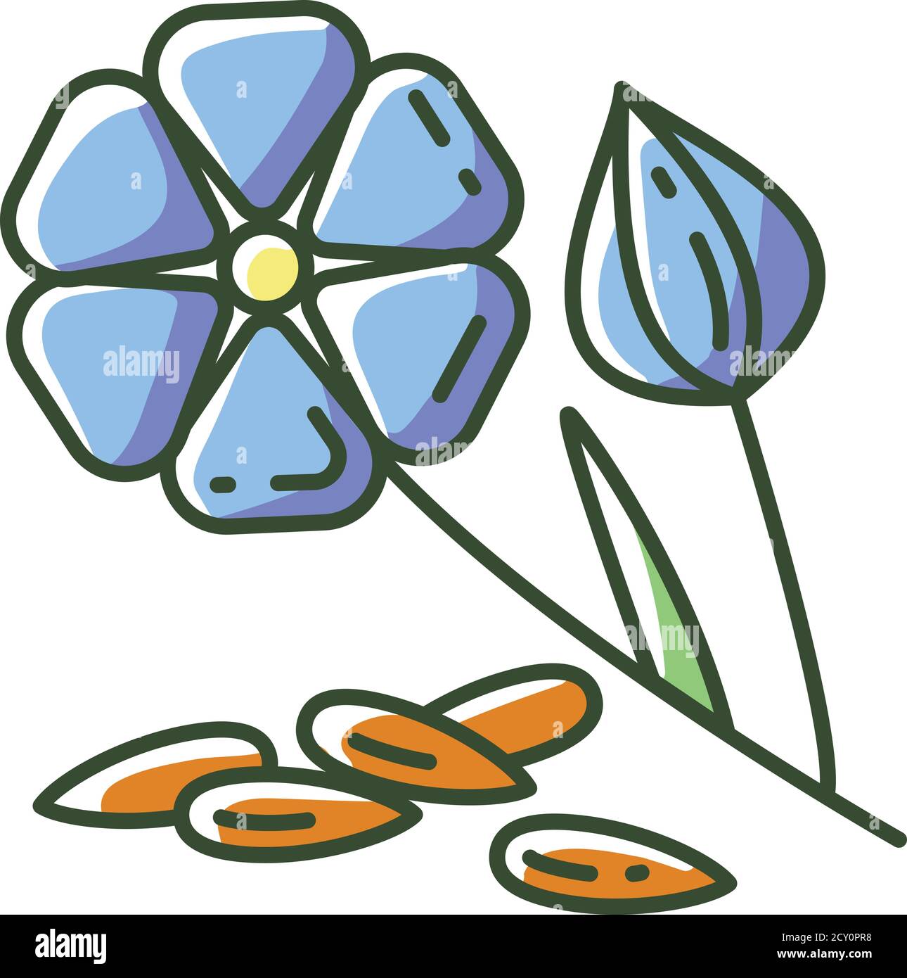 Flaxseed flax seed Stock Vector Images - Alamy