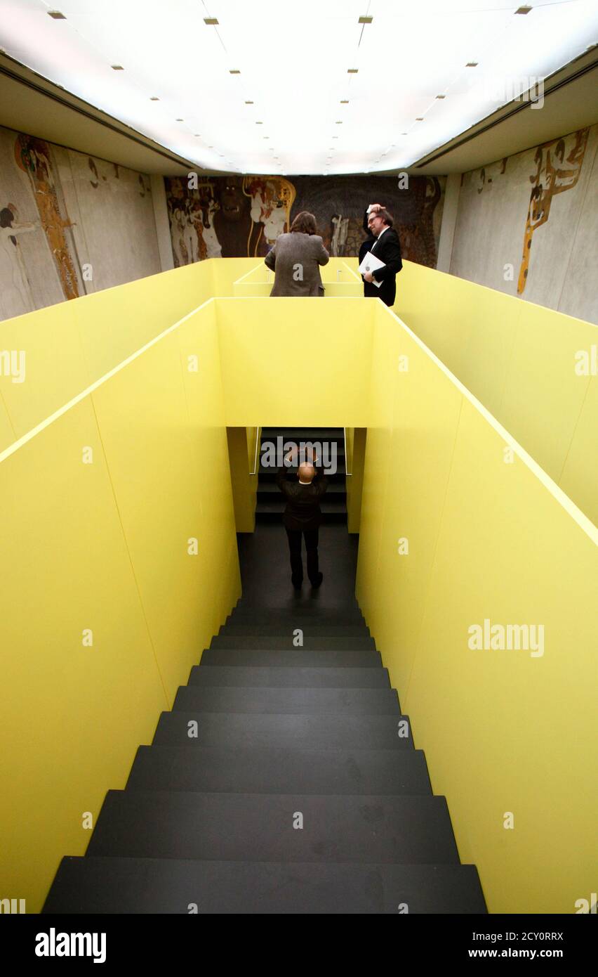 Gustav klimts beethoven frieze hi-res stock photography and images - Alamy