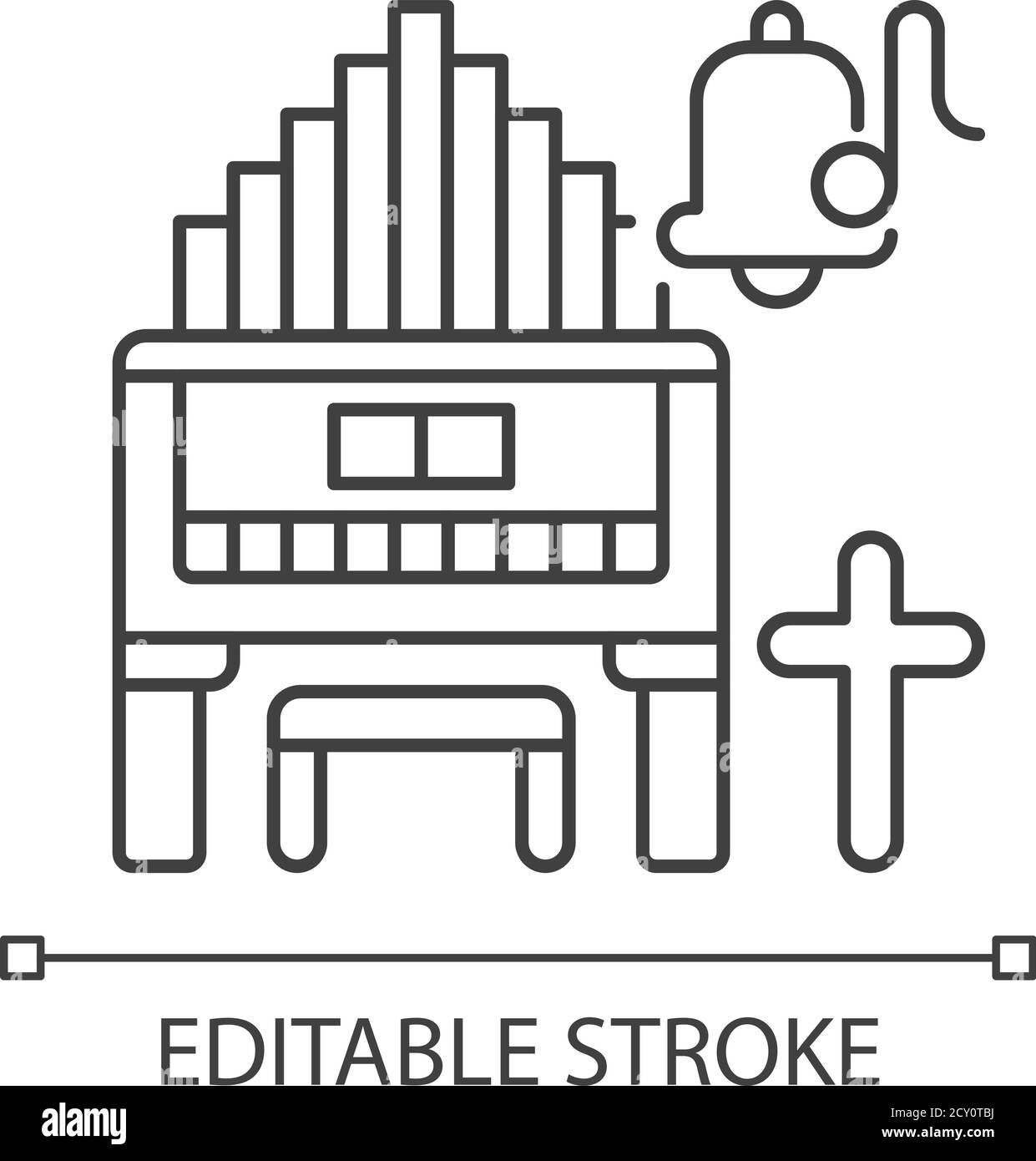 Pixel christian cross icon isolated Stock Vector Images - Alamy