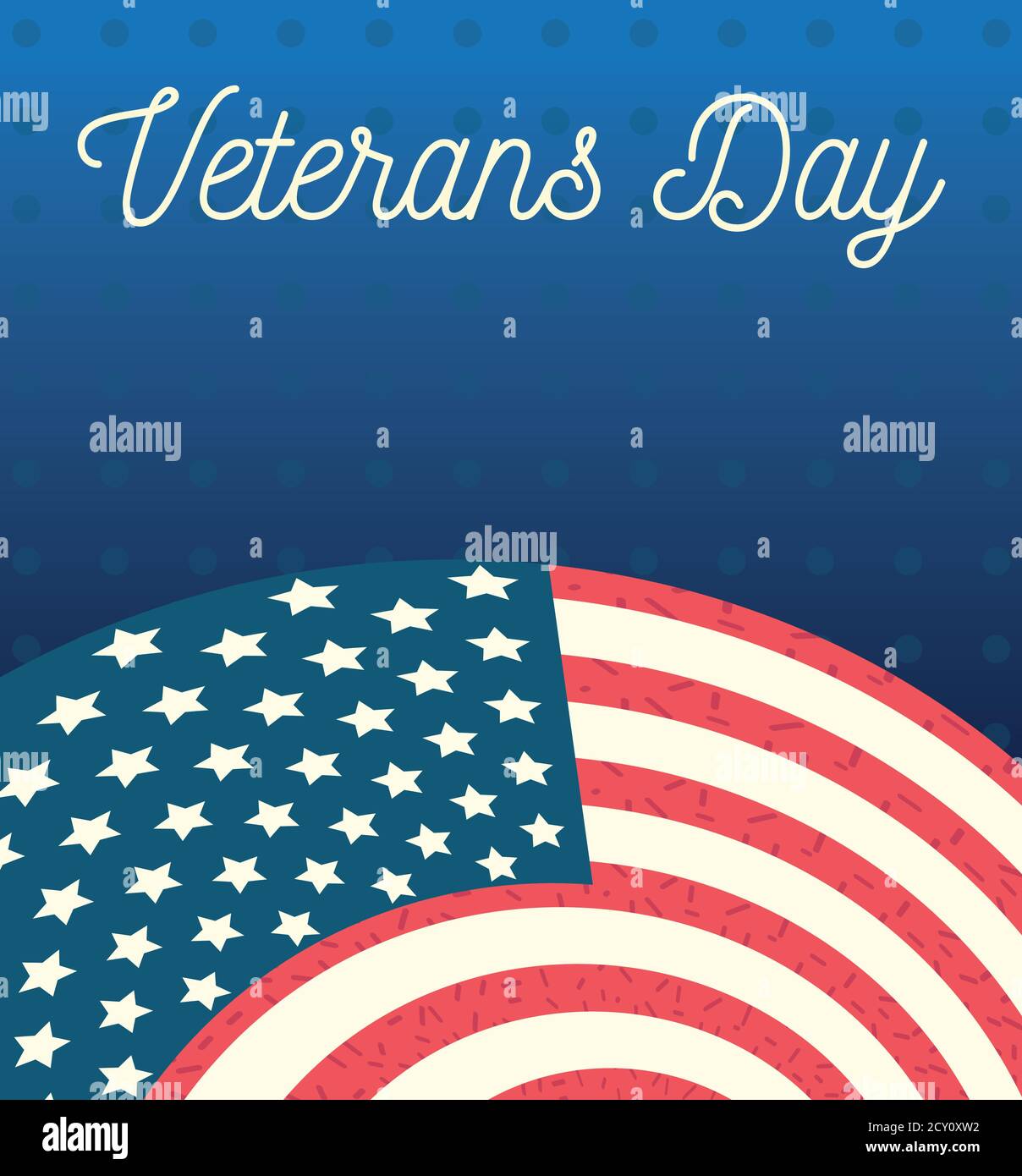happy veterans day, gradient blue background american flag vector ...
