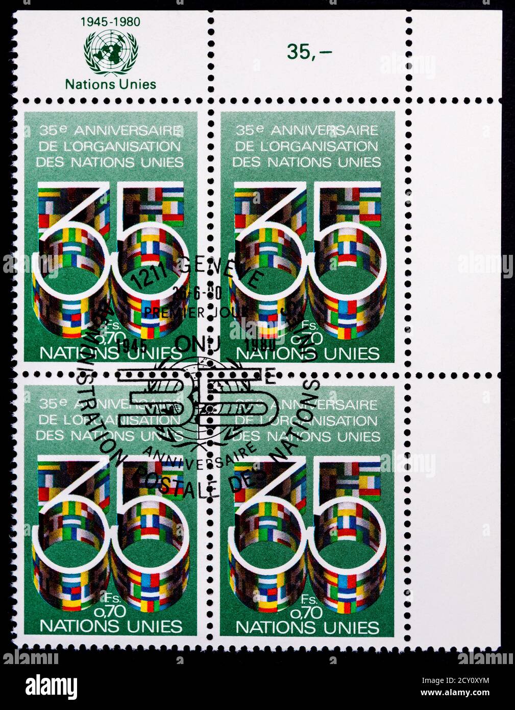 Nations unies stamp hi-res stock photography and images - Alamy
