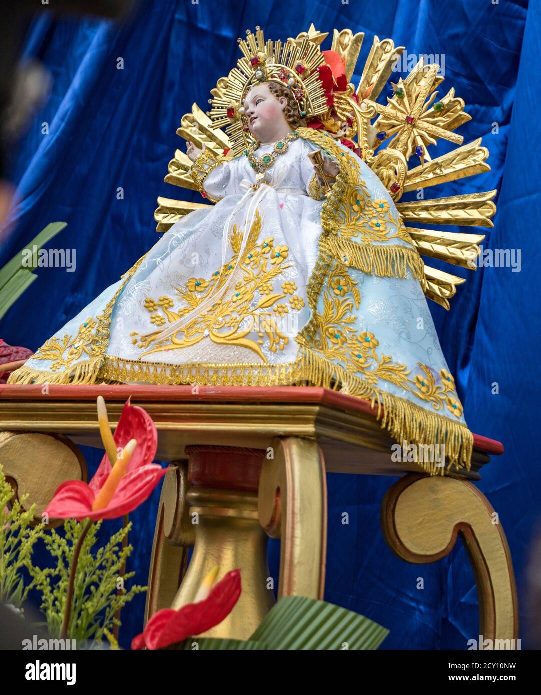 Cuenca, Ecuador - December 24, 2015 - Famous statue of baby Jesus is at ...