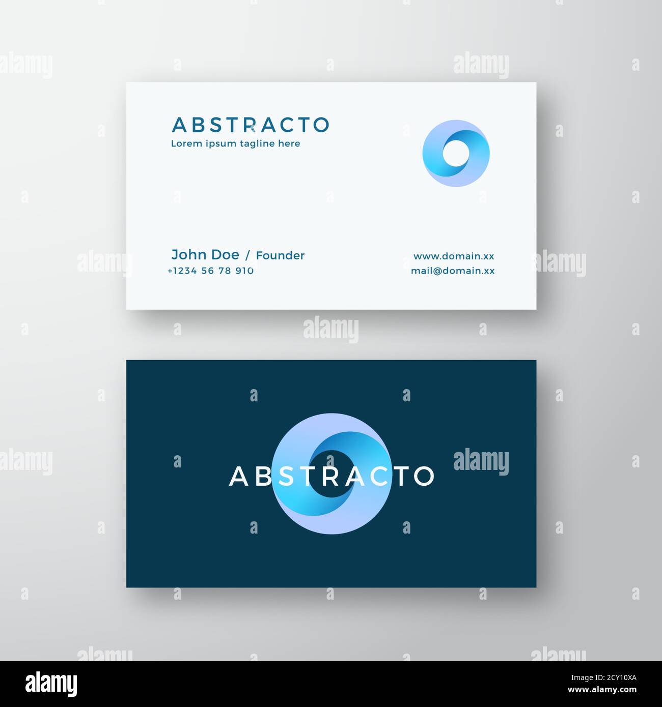 Loop Circle Abstract Vector Sign or Logo and Business Card Template ...