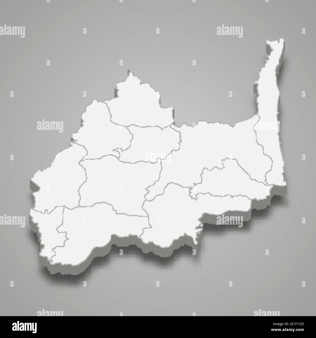 3d map of Lopburi is a province of Thailand Stock Vector Image & Art ...