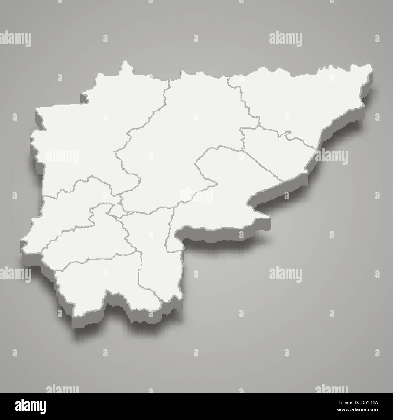 3d map of Sa Kaeo is a province of Thailand Stock Vector Image & Art ...