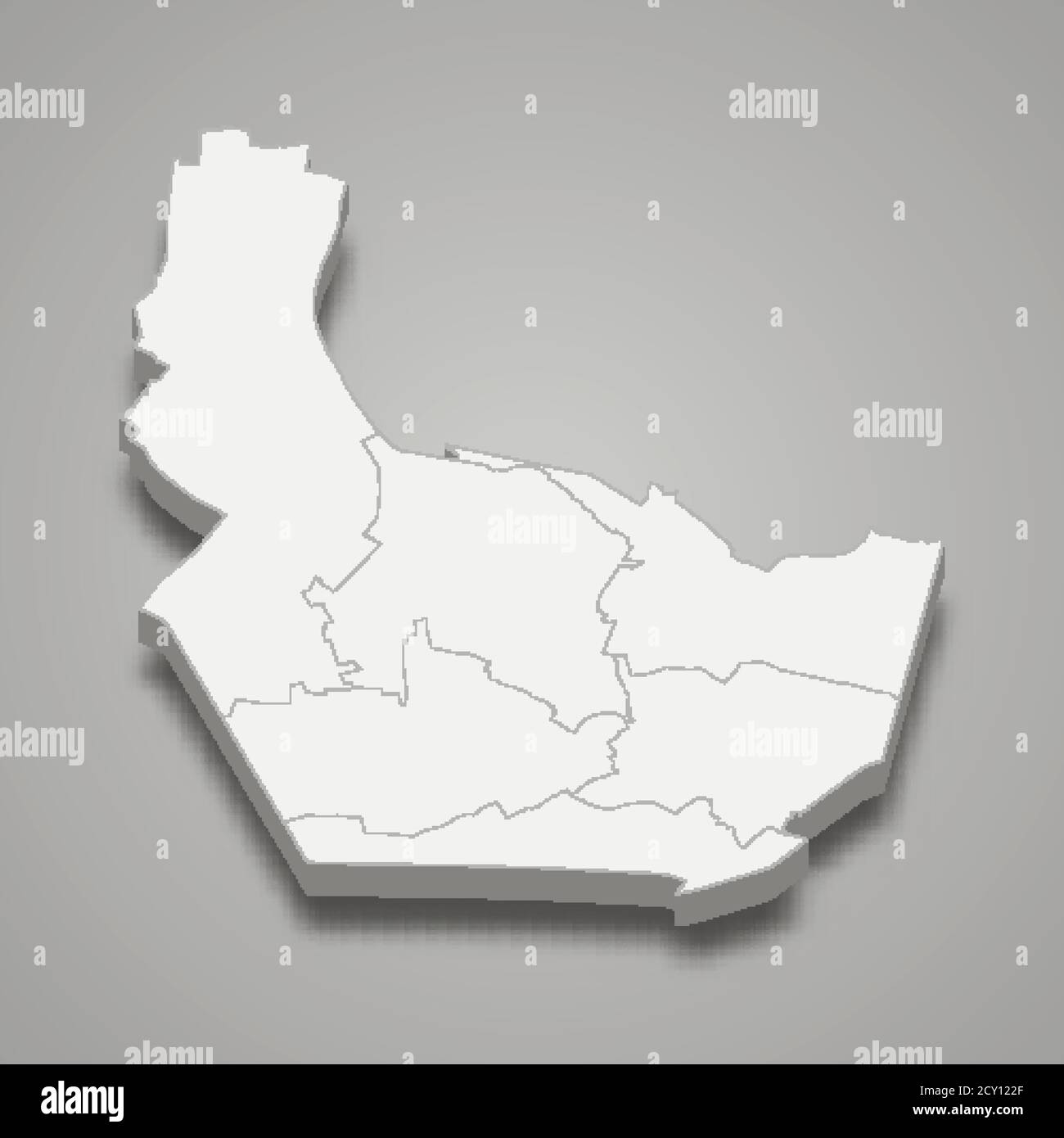 3d map of Nonthaburi is a province of Thailand Stock Vector Image & Art ...