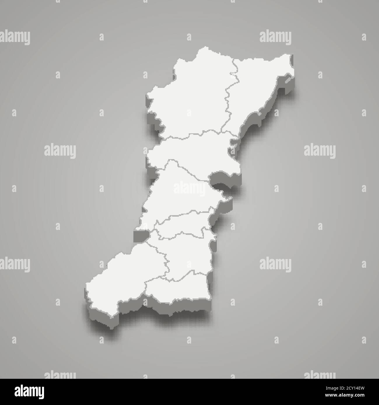 3d map of Chumphon is a province of Thailand Stock Vector Image & Art ...