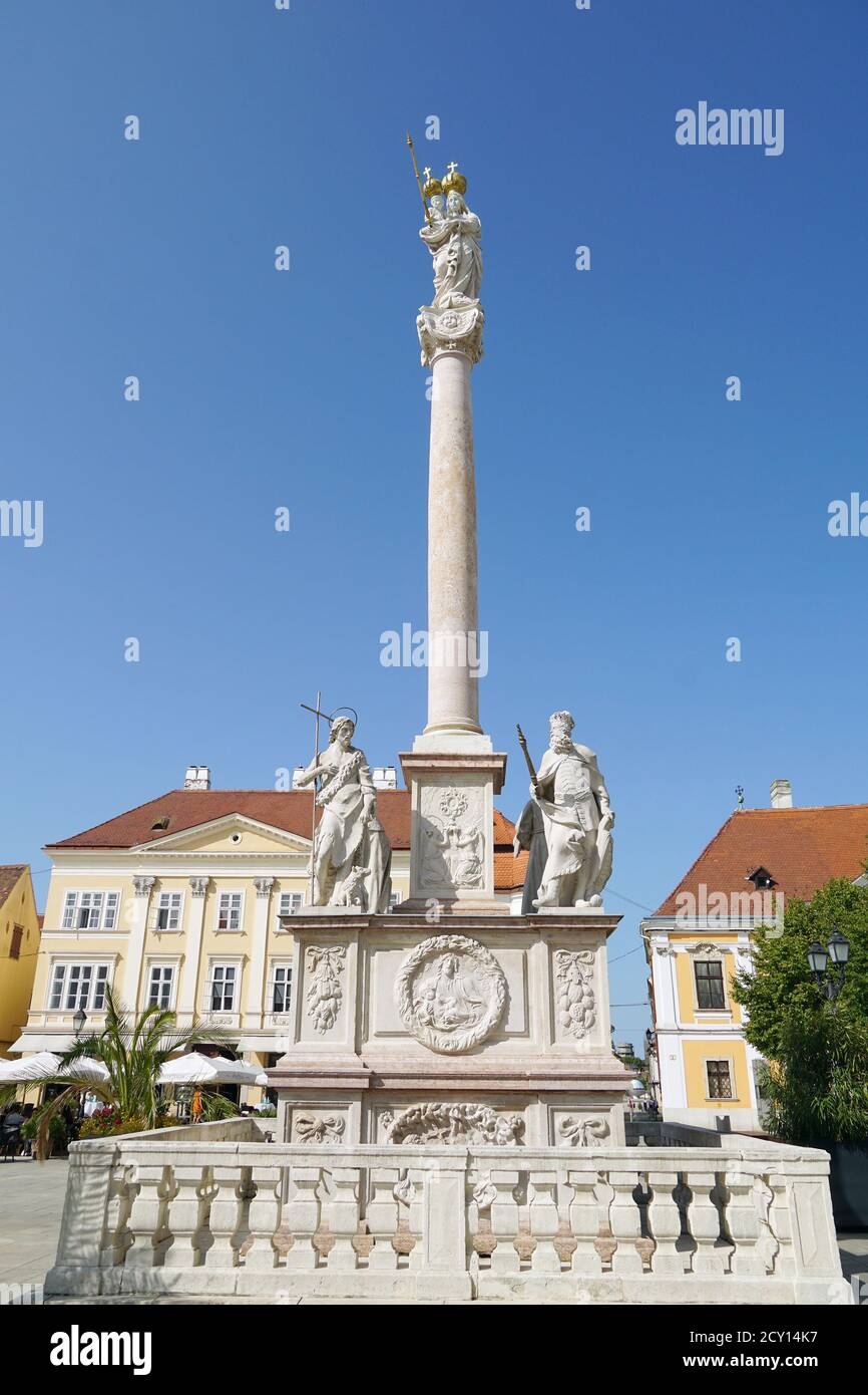Mary's column, Győr, Raab, Győr-Moson-Sopron County, Hungary ...