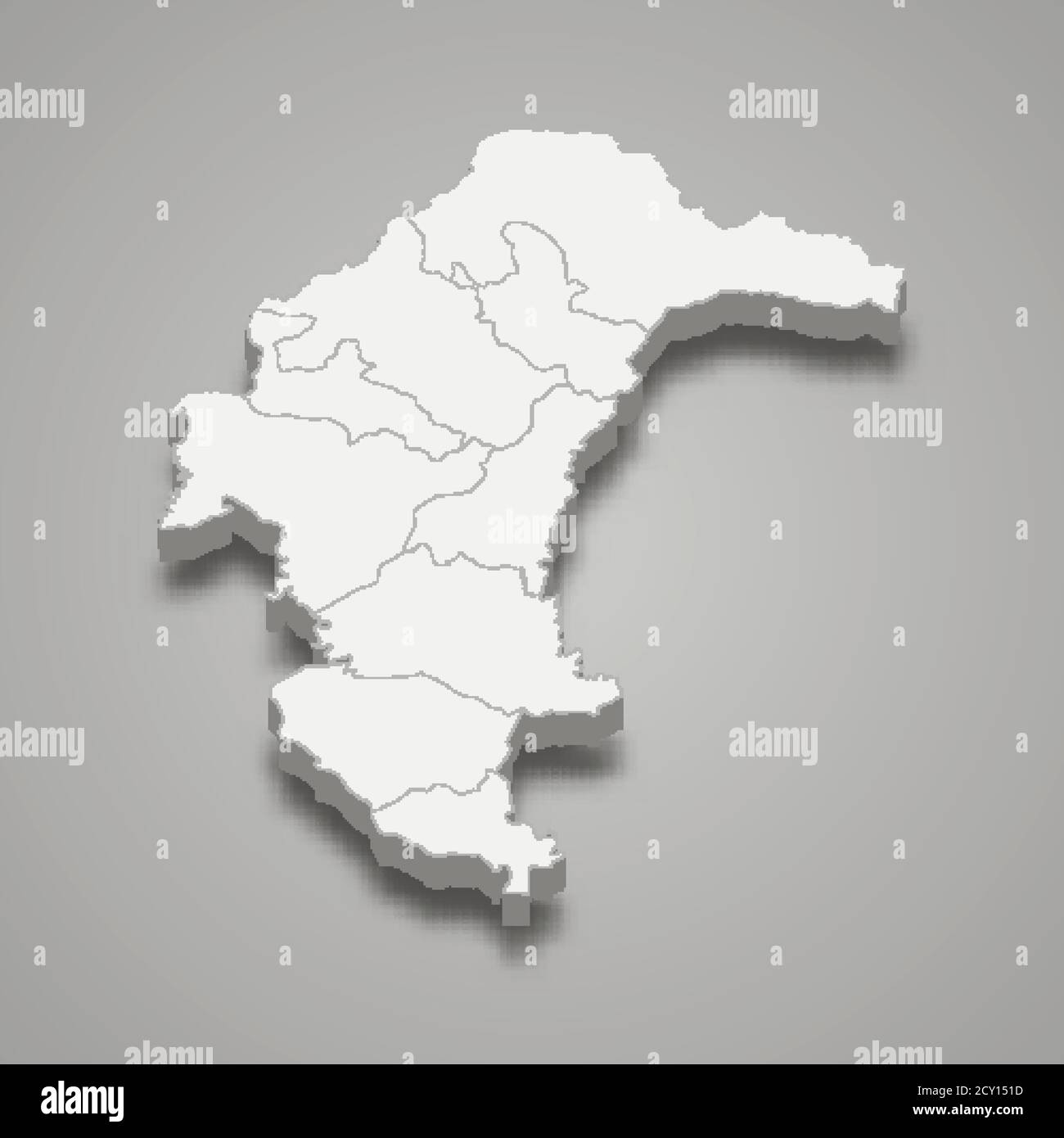 3d map of Yasothon is a province of Thailand Stock Vector Image & Art ...
