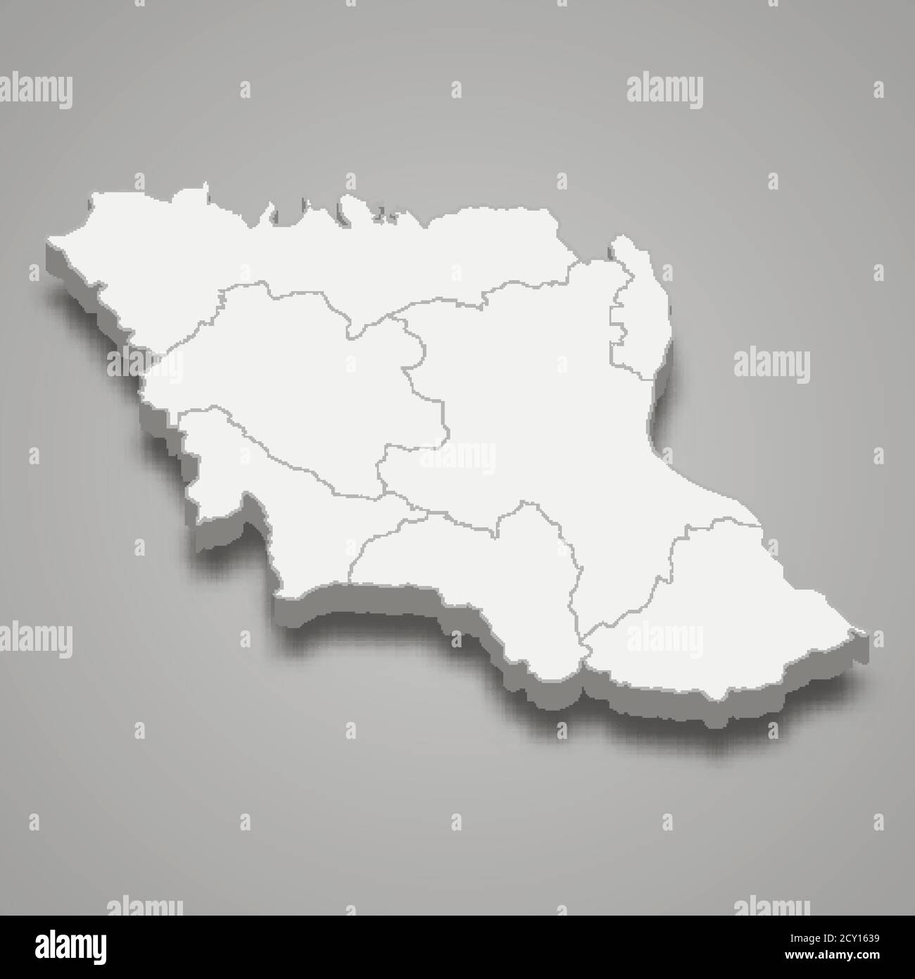 3d map of Mukdahan is a province of Thailand Stock Vector Image & Art ...