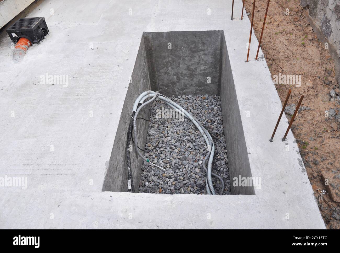 Manhole Water Borehole under Construction from Concrete for Water ...