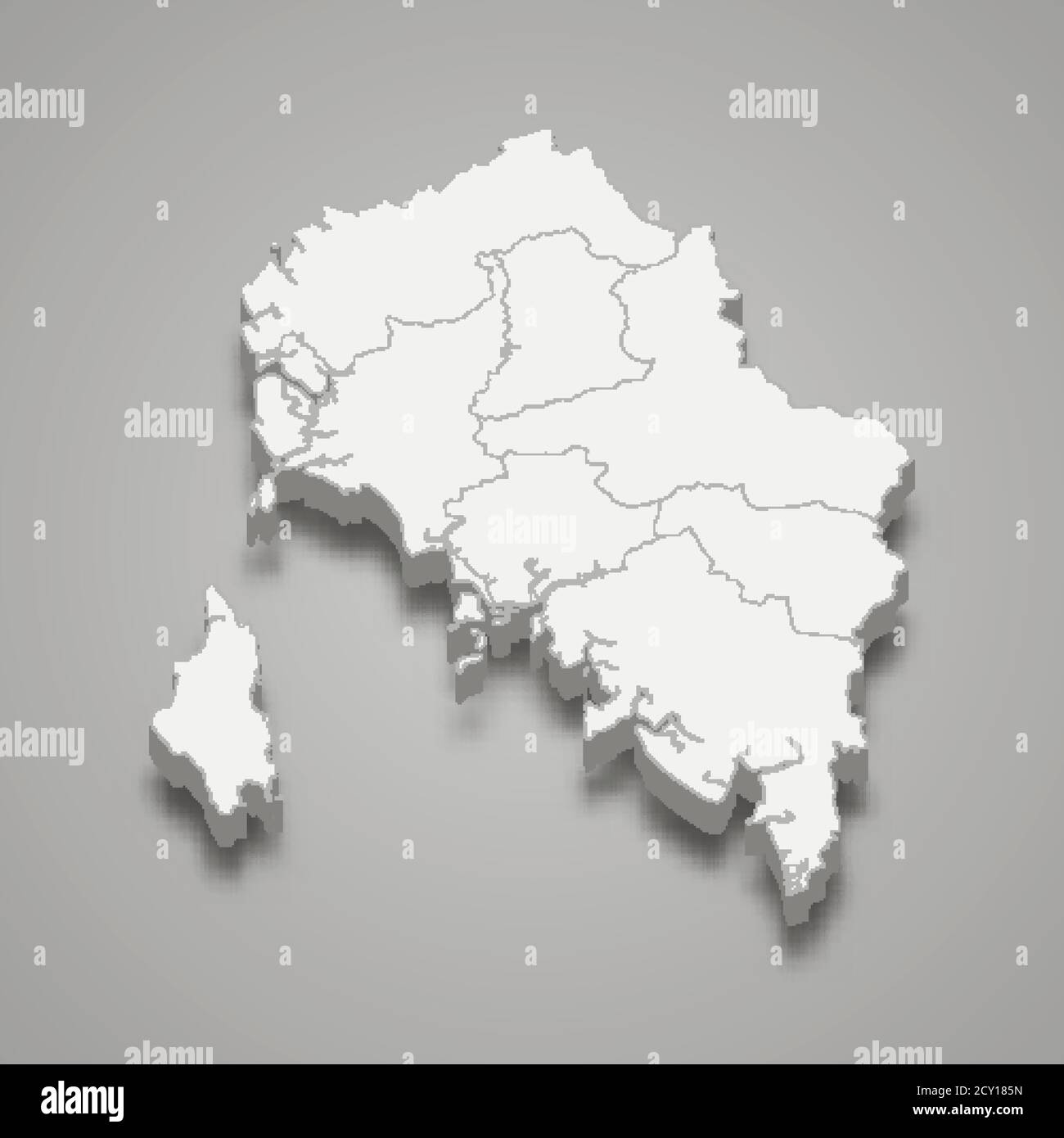 Satun province map hi-res stock photography and images - Alamy