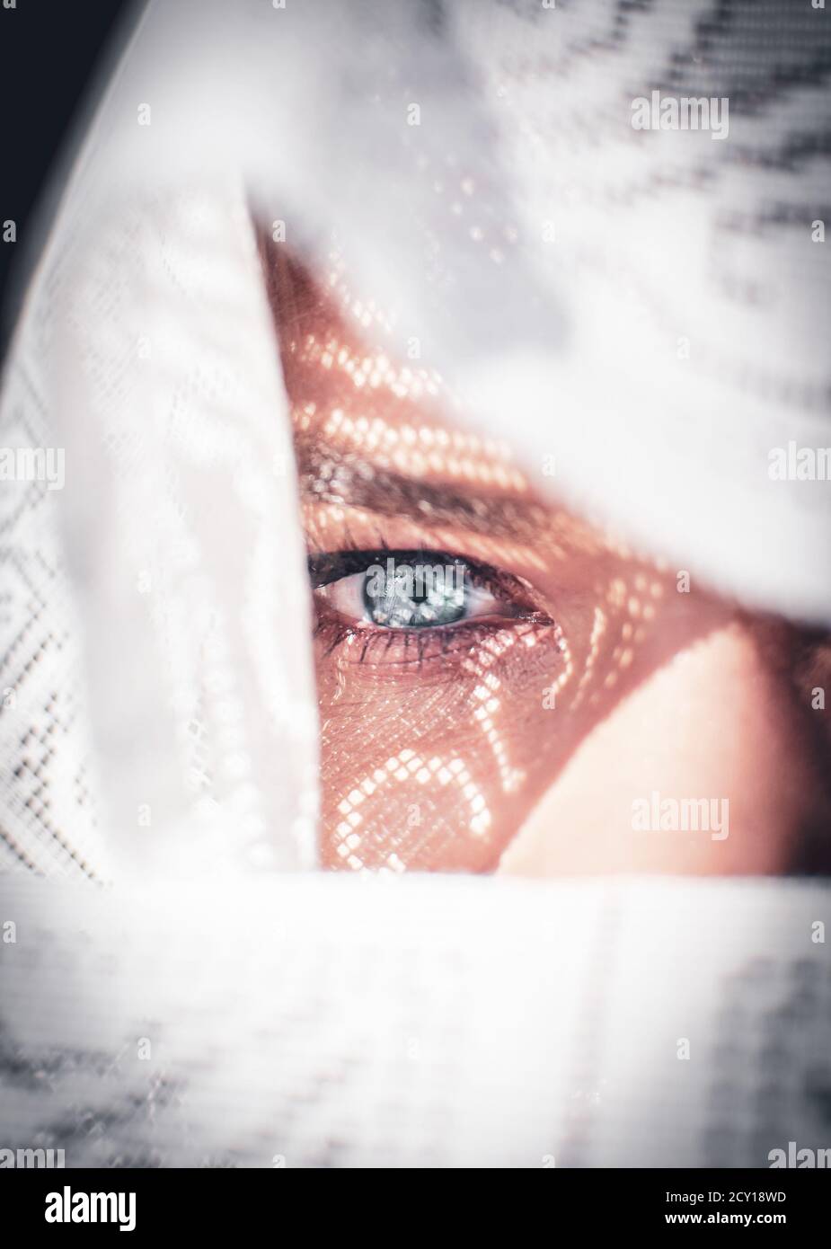 Beautiful blue eye model hi-res stock photography and images - Alamy