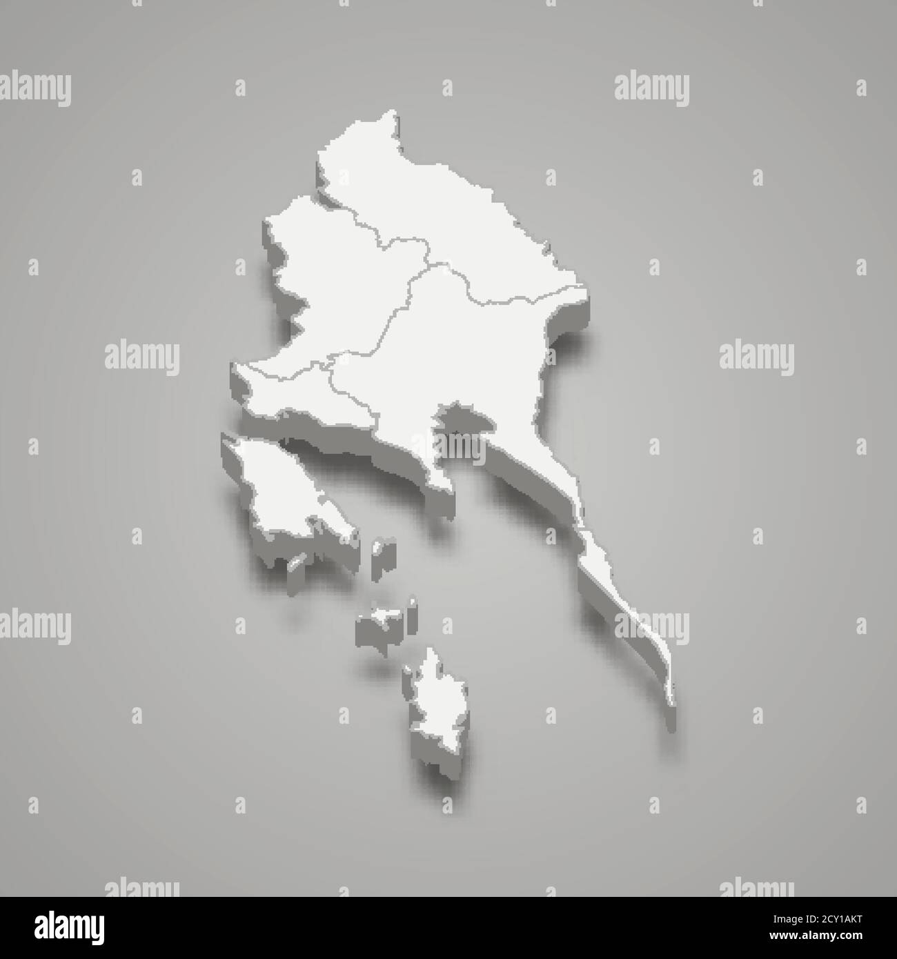 3d map of Trat is a province of Thailand Stock Vector Image & Art - Alamy