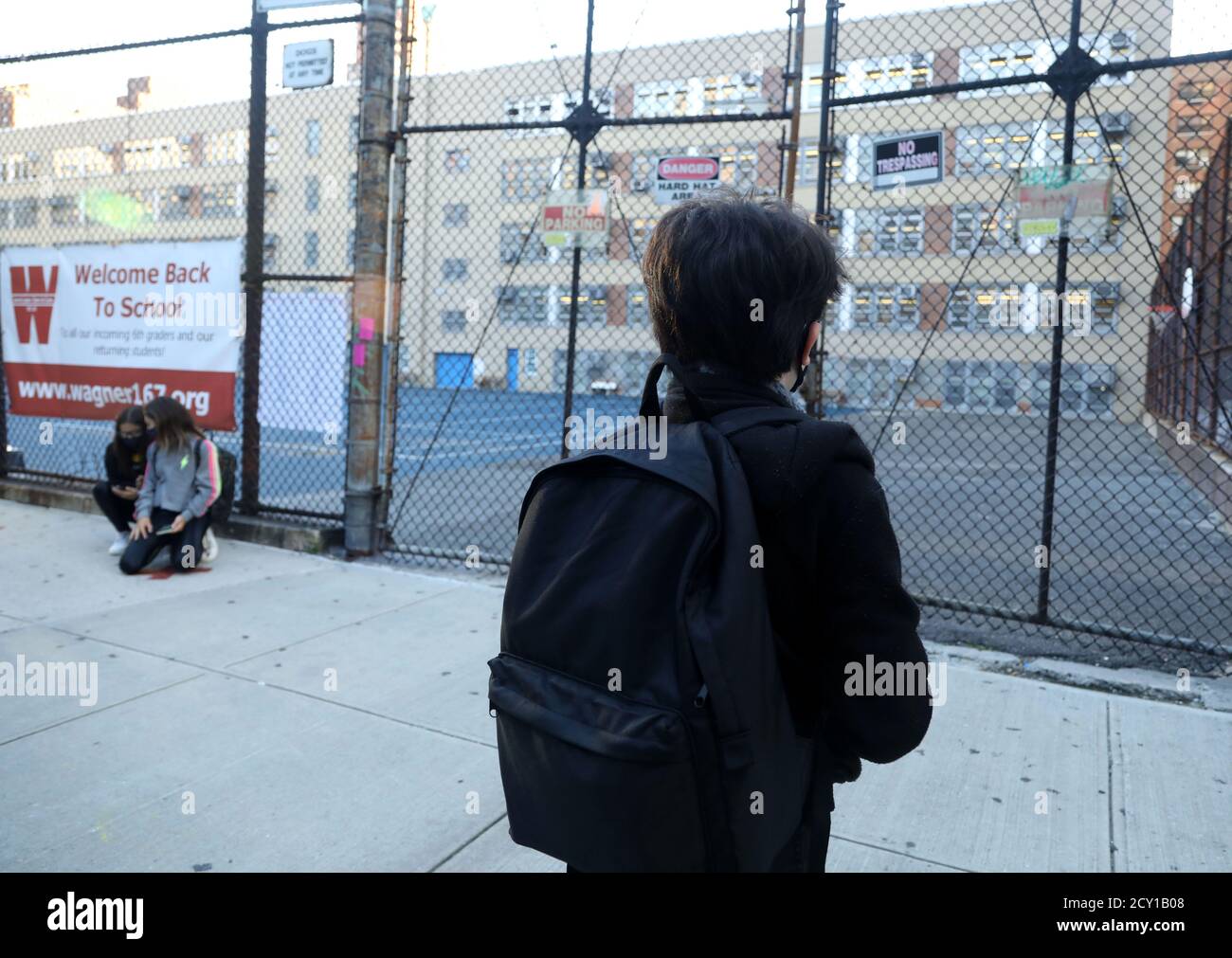 New York, New York, USA. 1st Oct, 2020. Sixth graders from Robert F ...