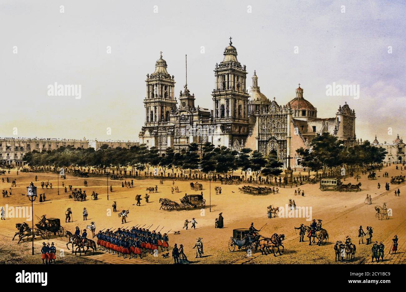 Cathedral of Mexico 1855 by Casimiro Castro (1826 - 1889) – painter ...