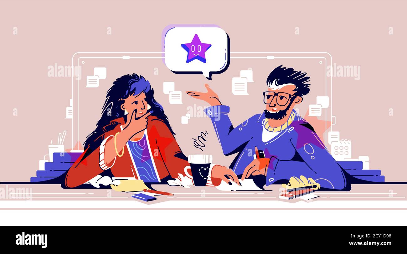 Cartoon sitting woman idea hi-res stock photography and images - Alamy