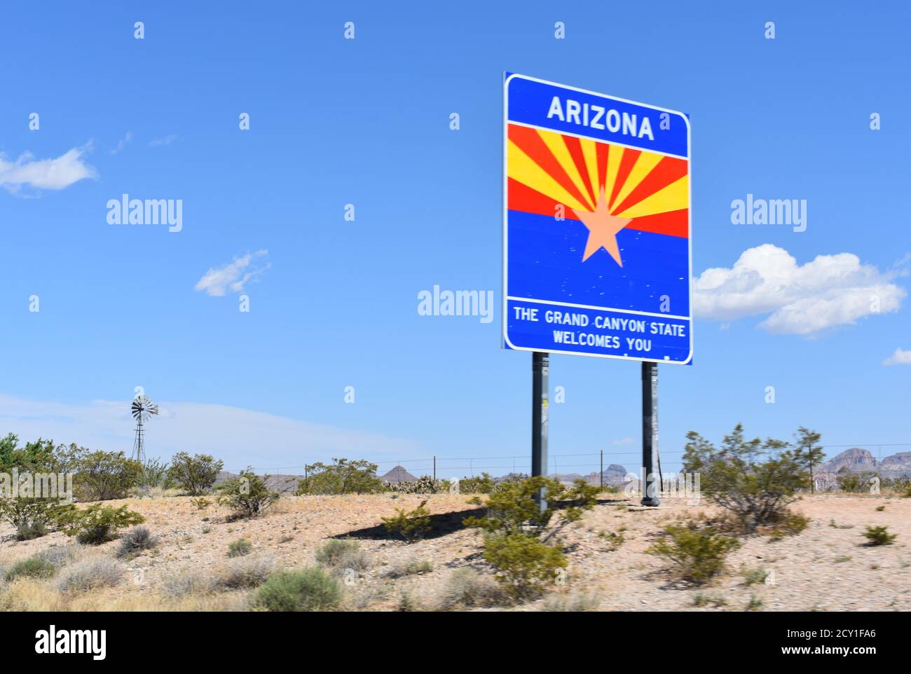 Welcome california road sign flag hi-res stock photography and images ...
