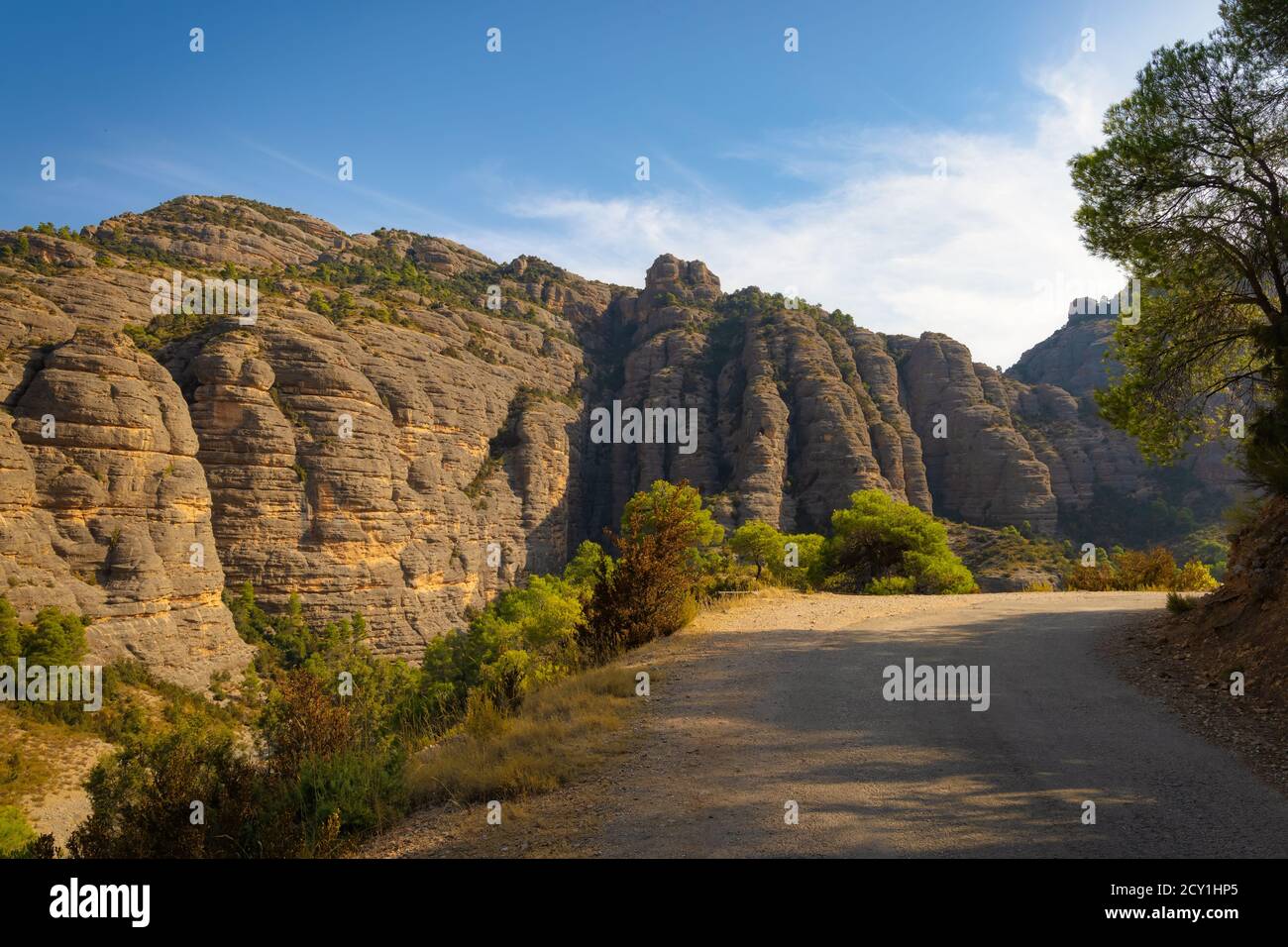 Mountains of Beseit where the Ulldemó river runs on the route of La ...