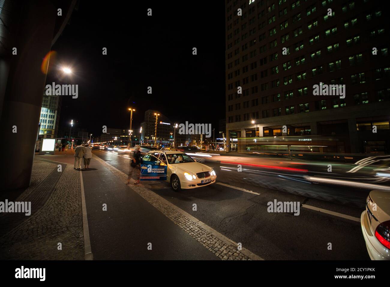 Taxi car cabin during night Stock Photo - Alamy