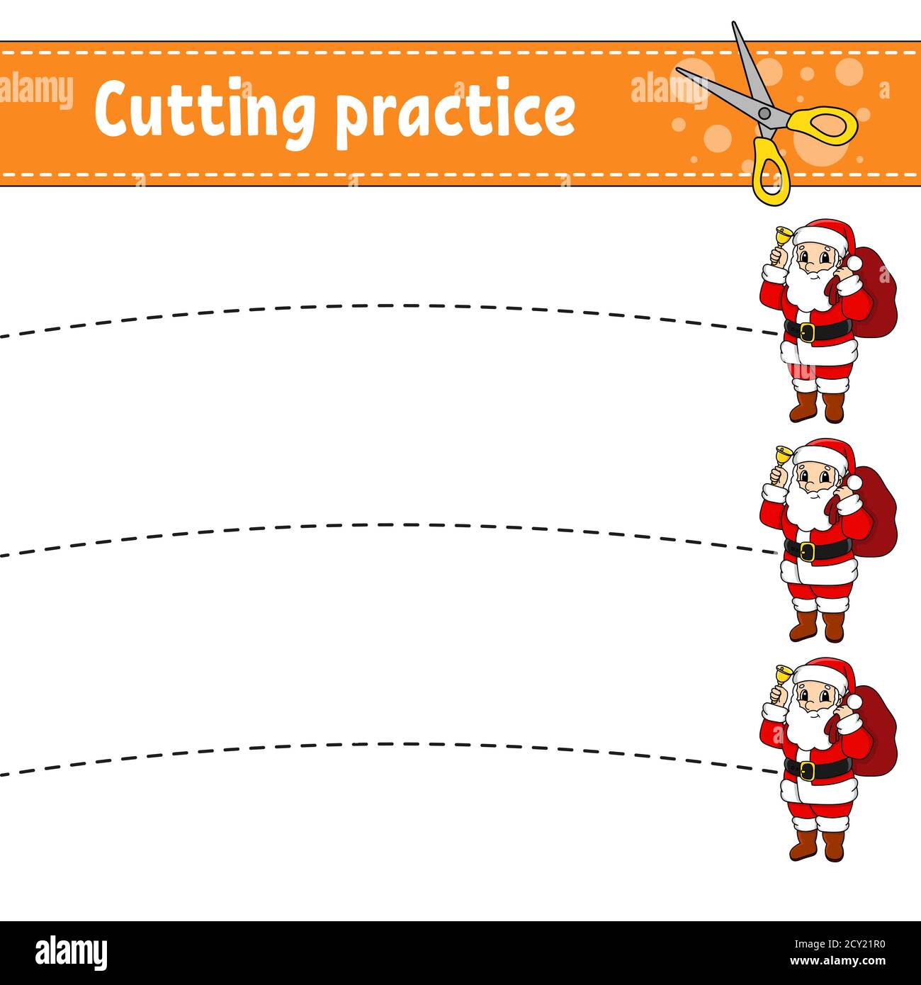 Cutting practice for kids. Education developing worksheet. Activity ...