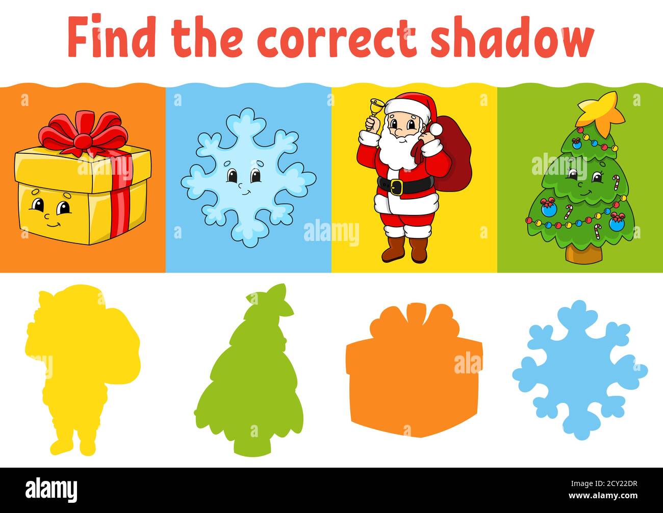 Find the correct shadow. Education worksheet. Matching game for kids ...