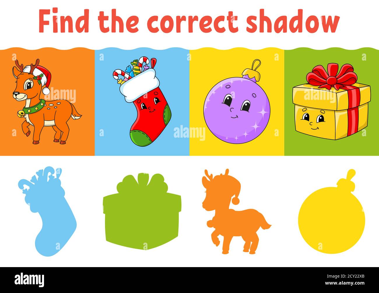 Find the correct shadow. Education worksheet. Matching game for kids ...
