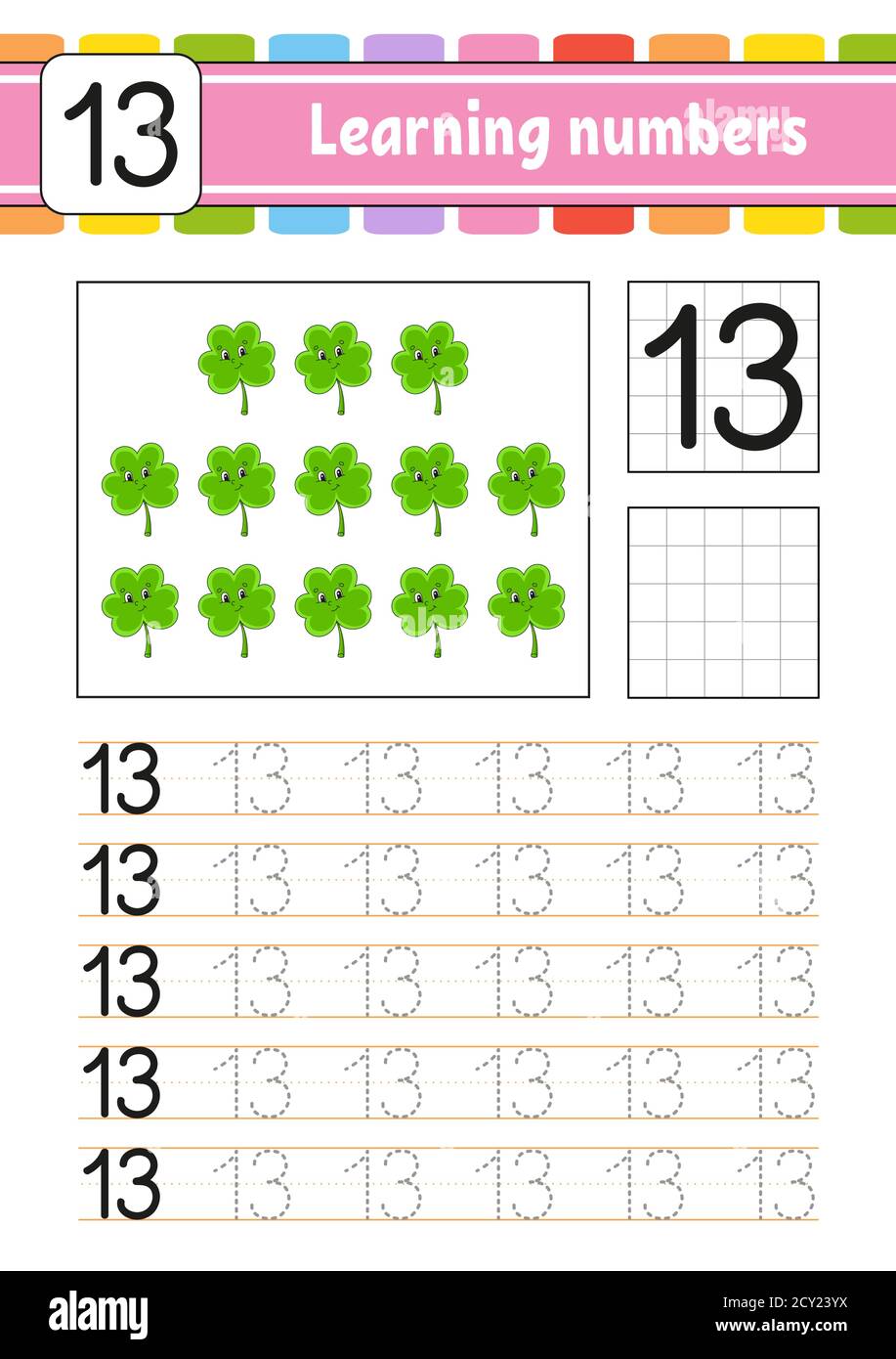 Number 13 Tracing Worksheet Number 13 Worksheets | TPT