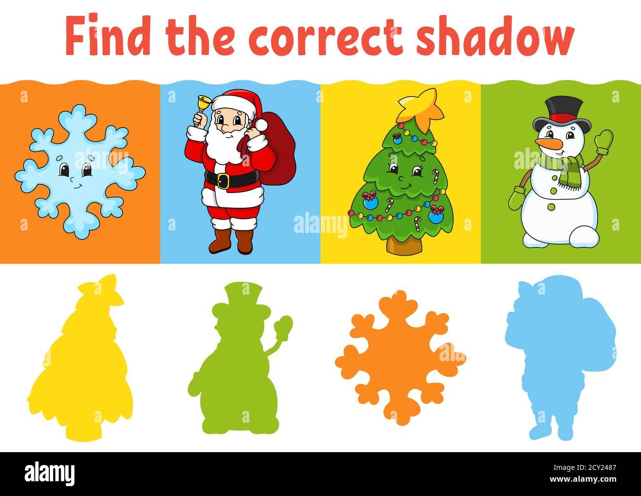 Find the correct shadow. Education worksheet. Matching game for kids ...