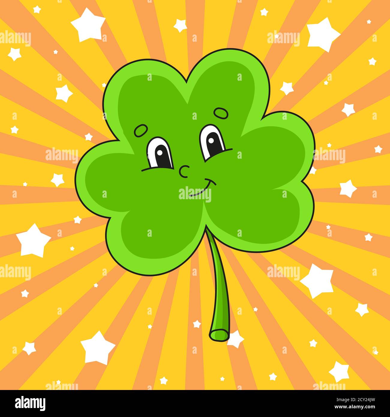 Cute cartoon character. St. Patrick's day. Colorful vector illustration ...