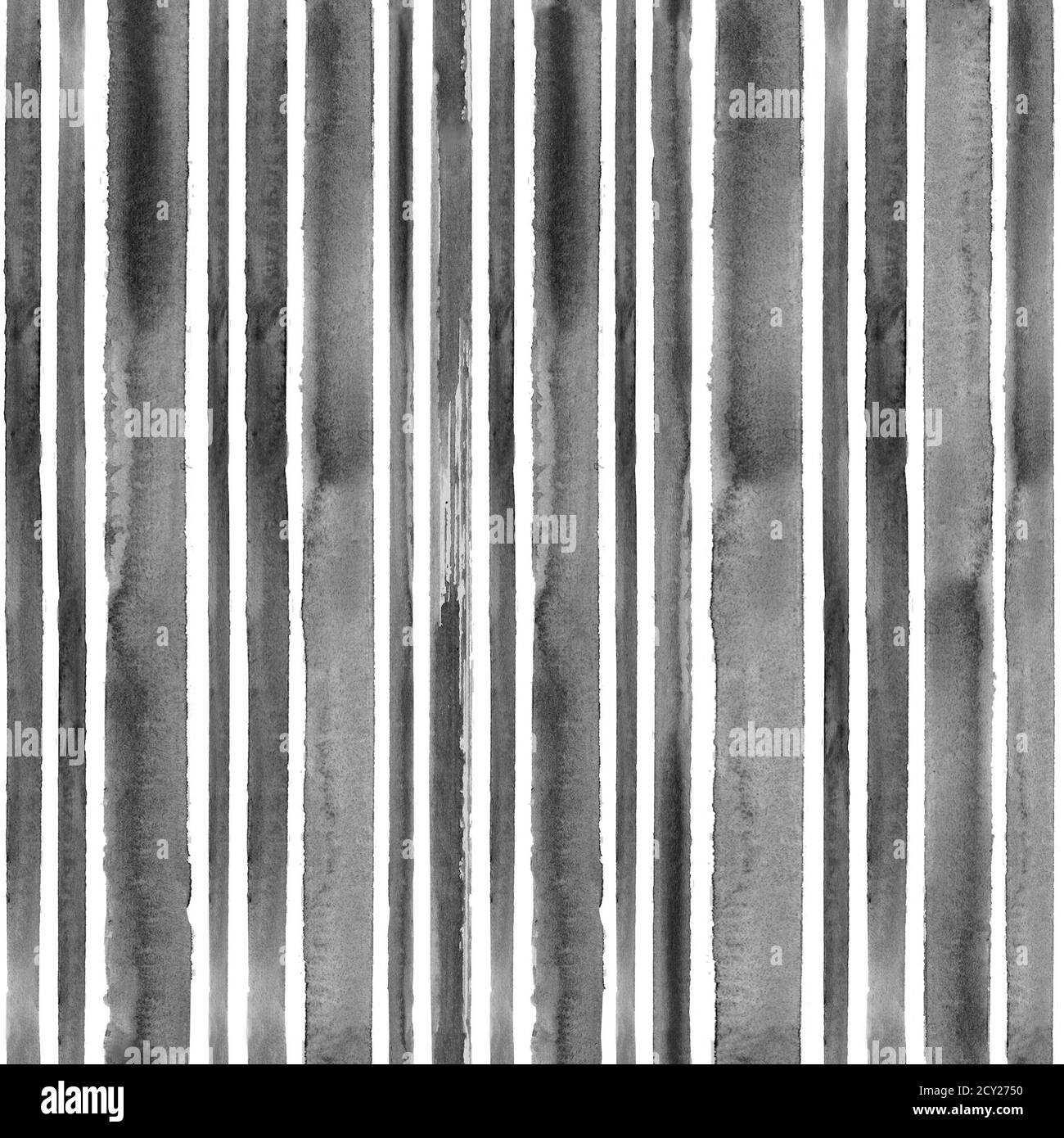 Watercolor stripe black and white seamless pattern background ...