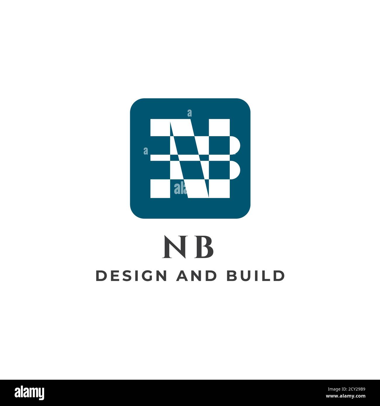 N,B letters of the alphabet vector logo. NB emblem. N letter, B letter ...
