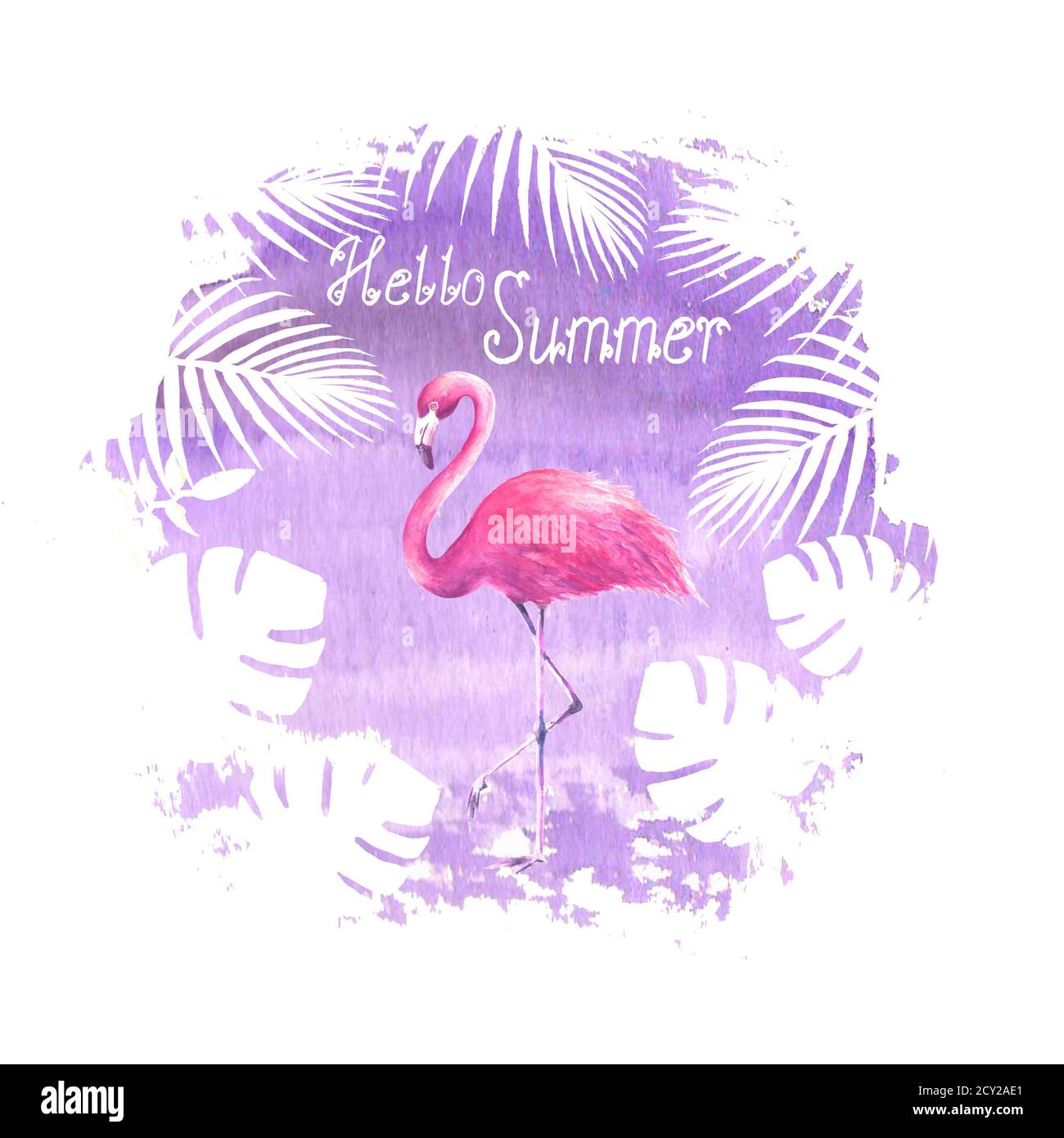 Purple Flamingo Clipart