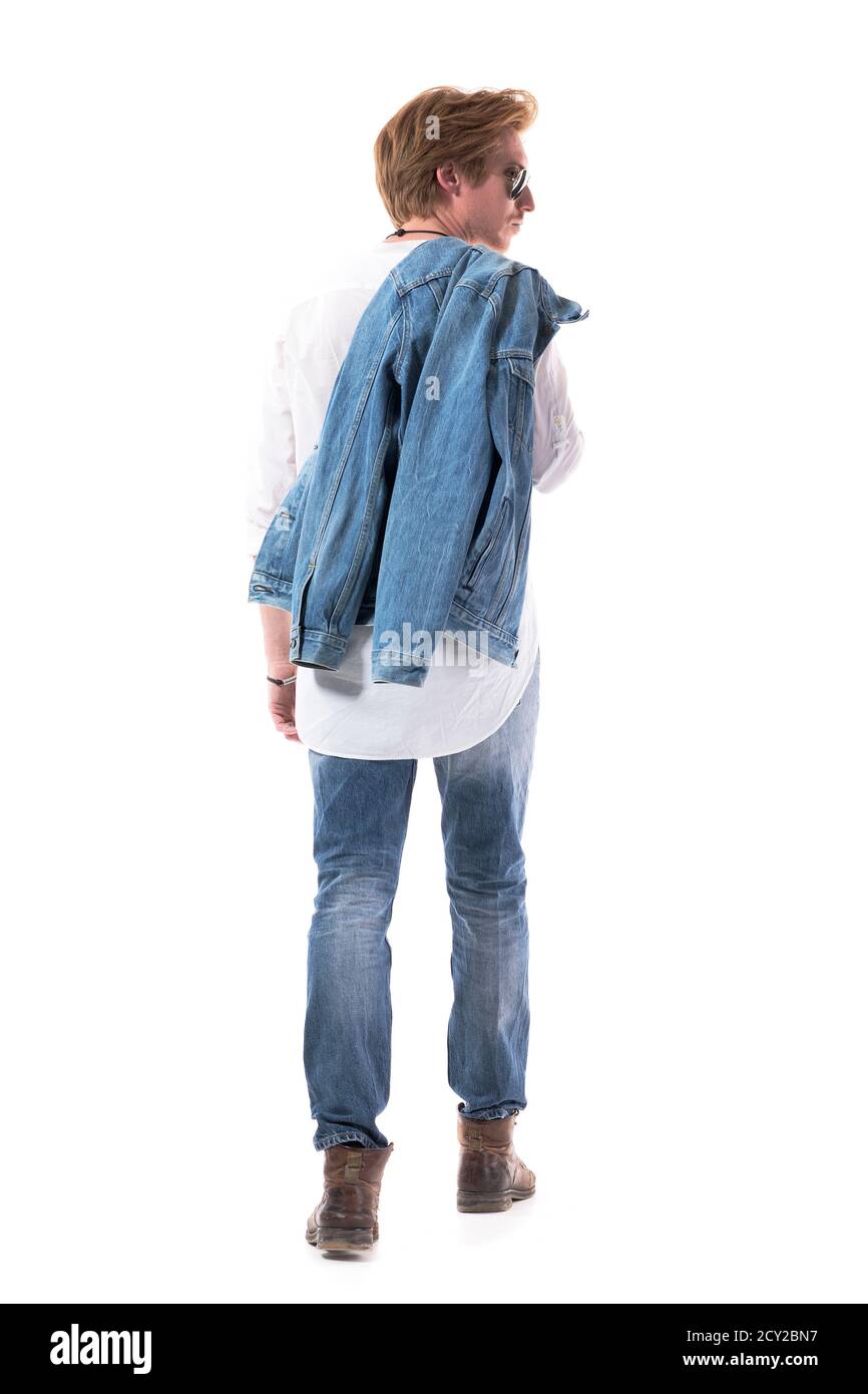 Back view of man with sunglasses on Cut Out Stock Images & Pictures - Alamy