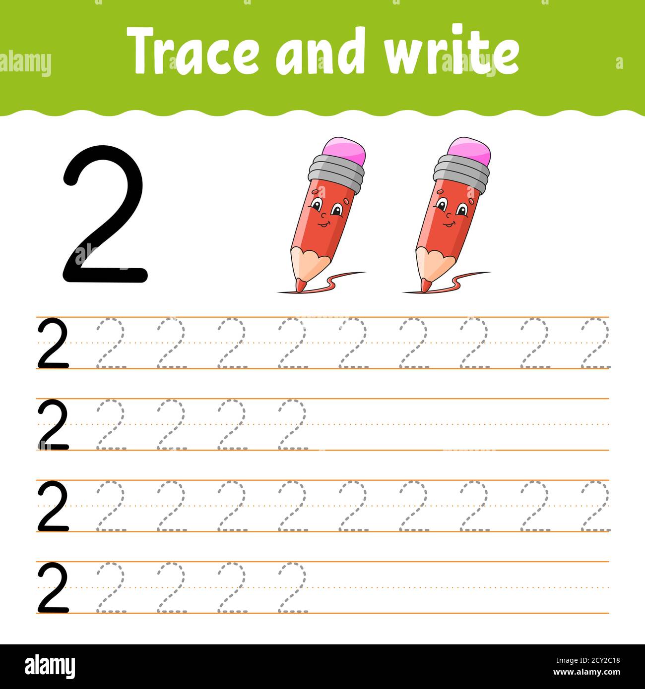 Learn Numbers. Trace and write. Back to school. Handwriting practice ...