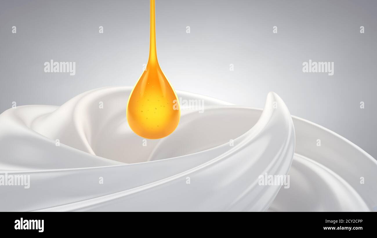 Shampoo/shower gel droplet over cream, Body care and hygiene concept ...