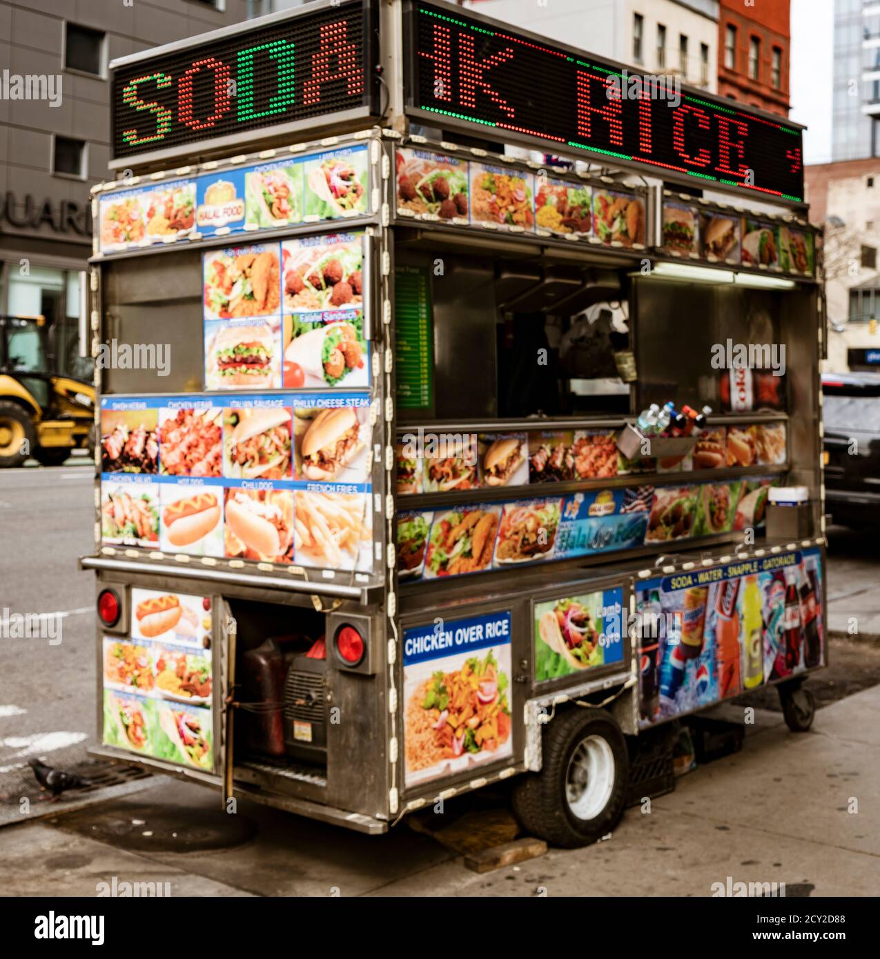 New York City, New York, Feb 15, 2018: Food vendor cart in New York ...