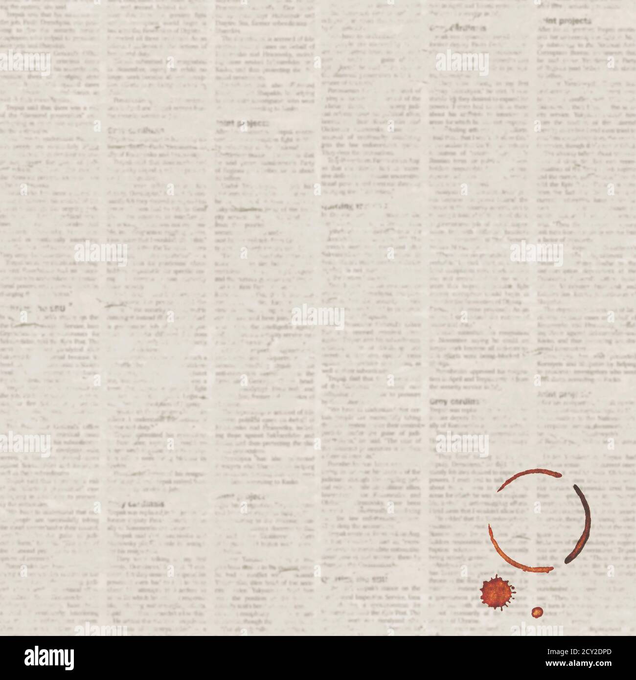 Old vintage grunge unreadable newspaper paper texture square background ...