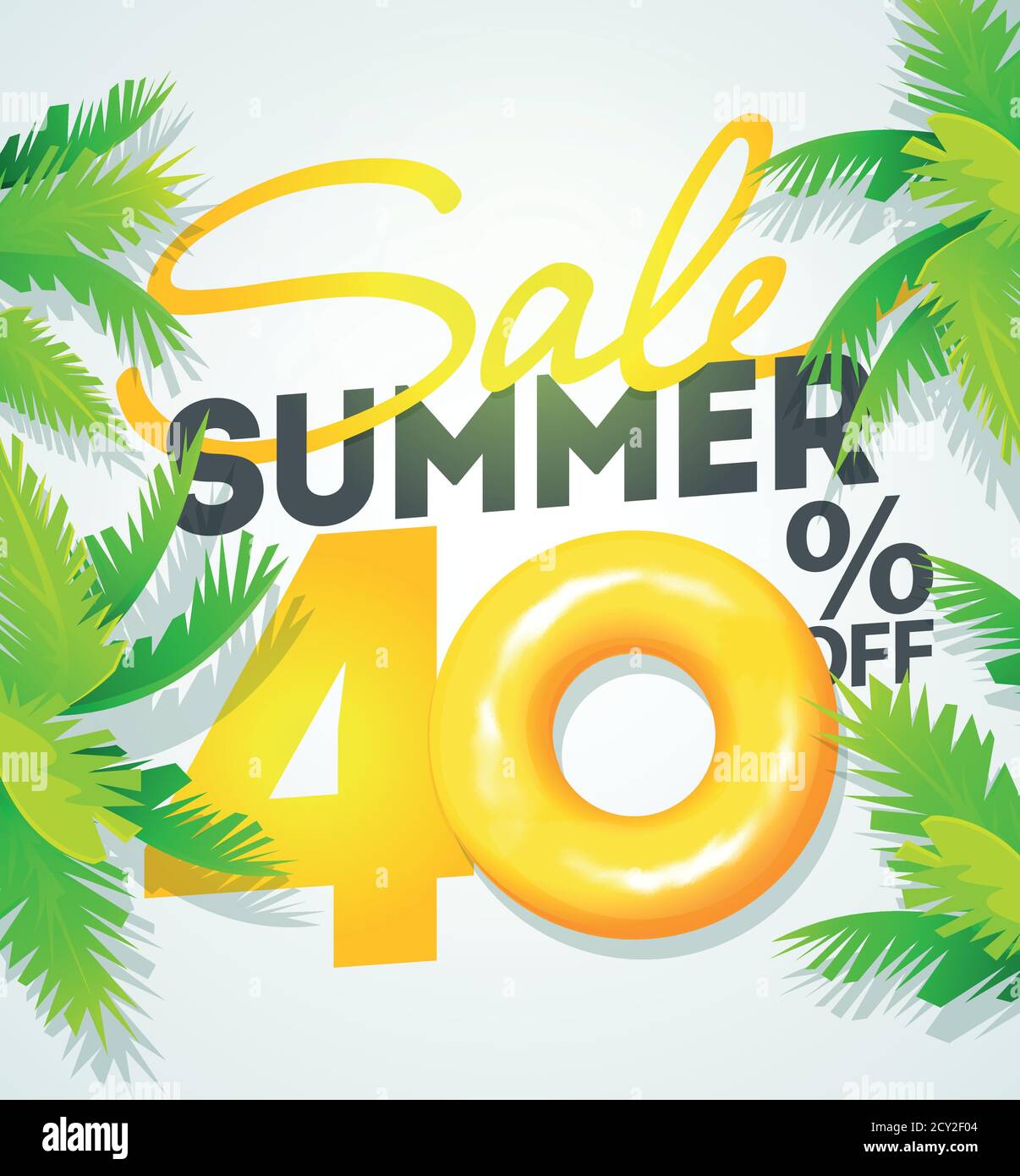 Sale Off Summer Sale template poster, vector illustration. Water ripple ...