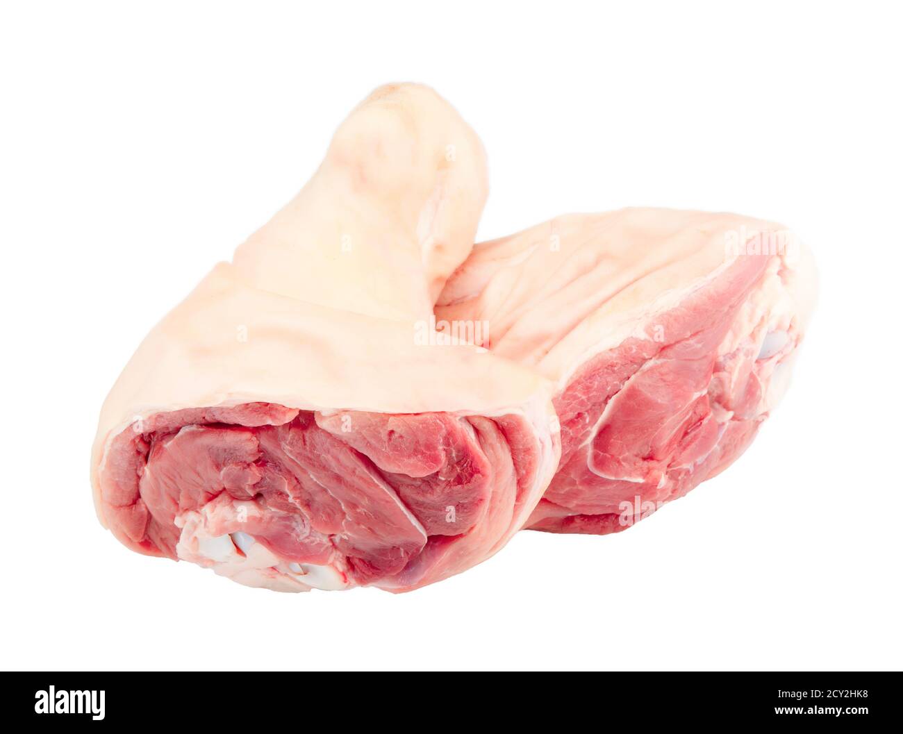 Raw pork ham, pork leg, isolated on white background Stock Photo - Alamy