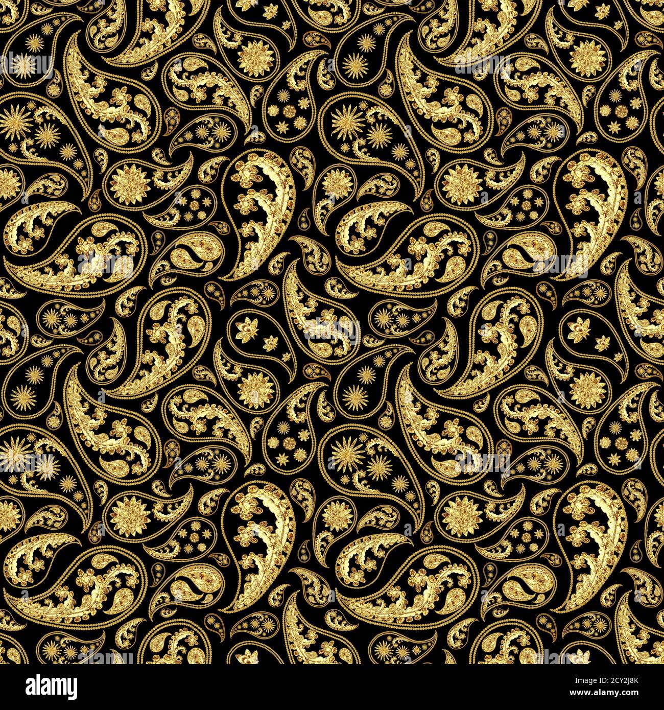 Black paisley motif hi-res stock photography and images - Alamy